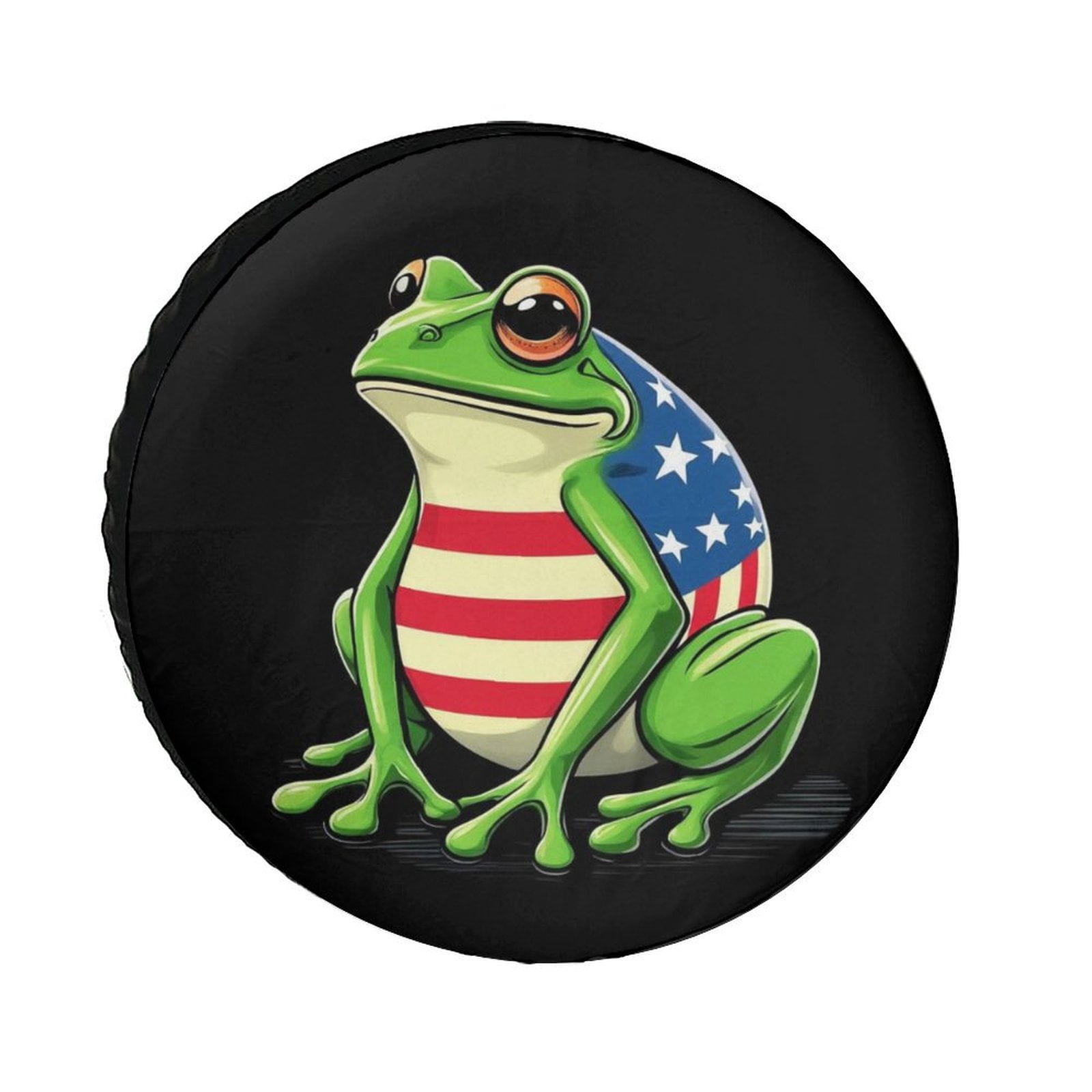 Paint Drip Frog American USA Flag 4th of July Frog Spare Tire Cover 14 ...