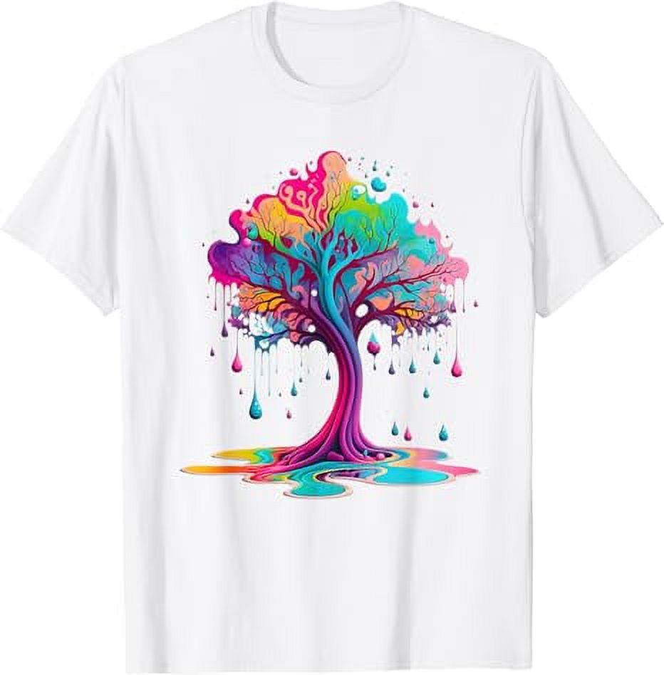 Paint Drip Tree , Paint Splash Tree of Life T-Shirt - Walmart.com