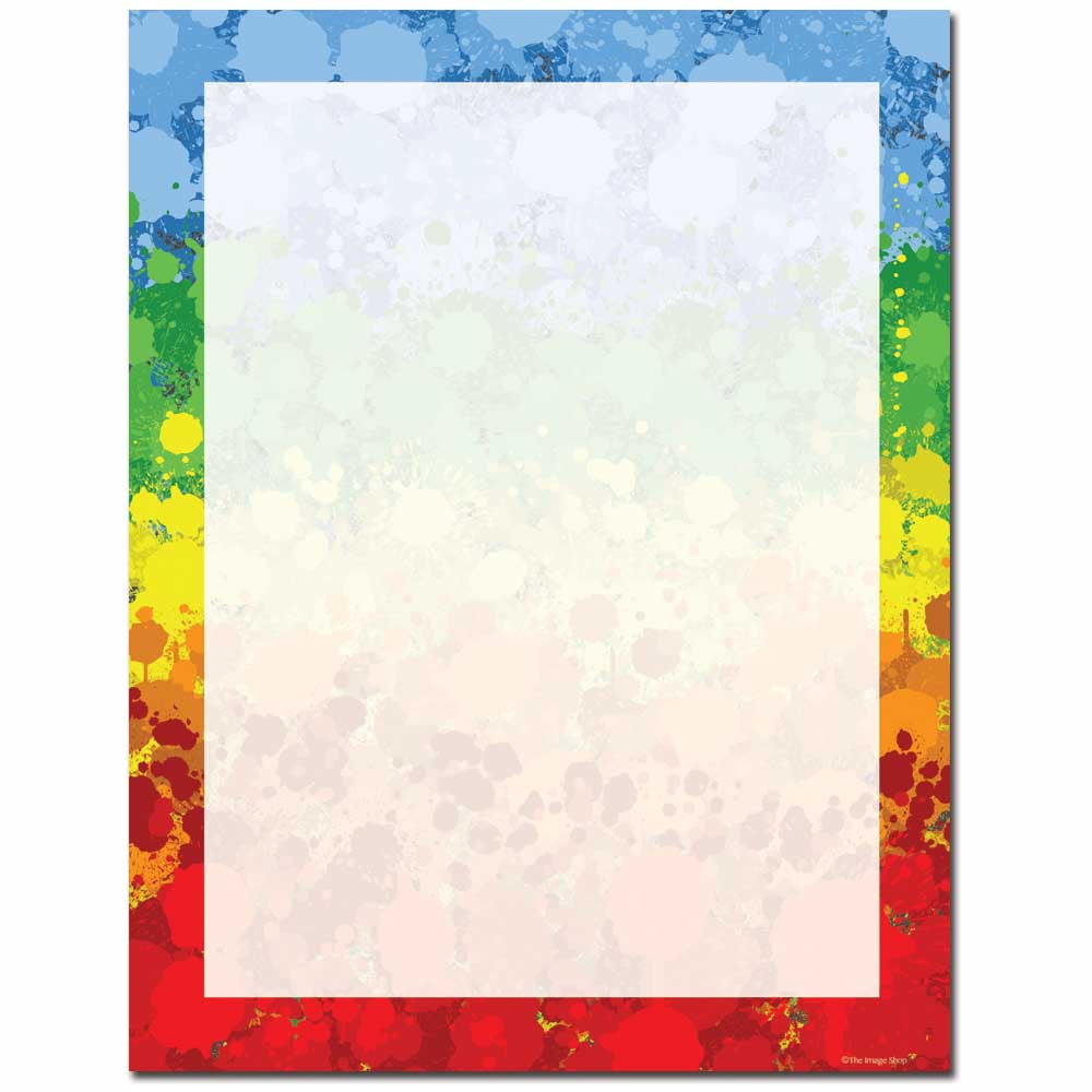 Paint Drops Letterhead Laser & Inkjet Printer Paper, 80 Sheet Pack ...