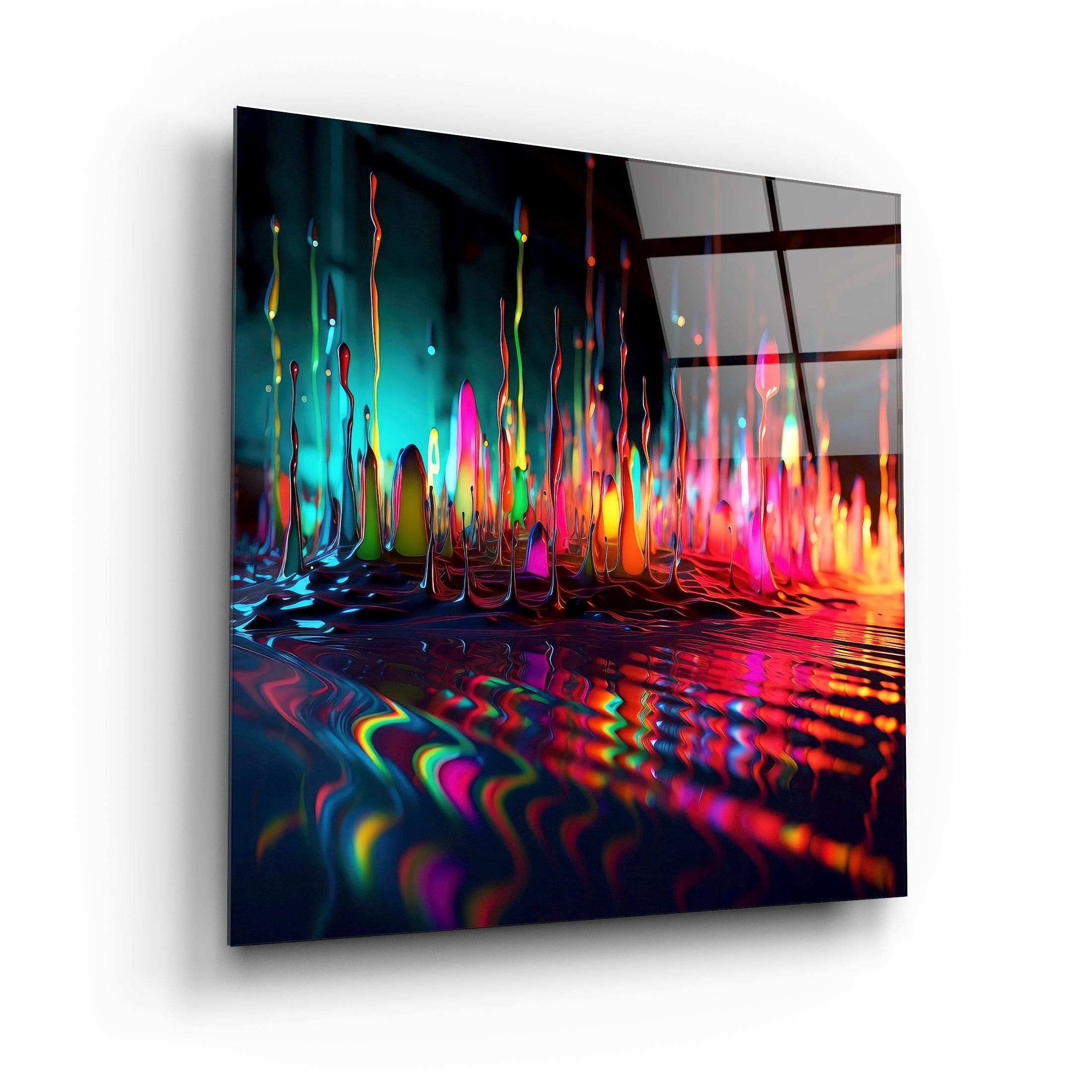 ."Paint Drops V1". Designers Collection Glass Wall Art - Walmart.com