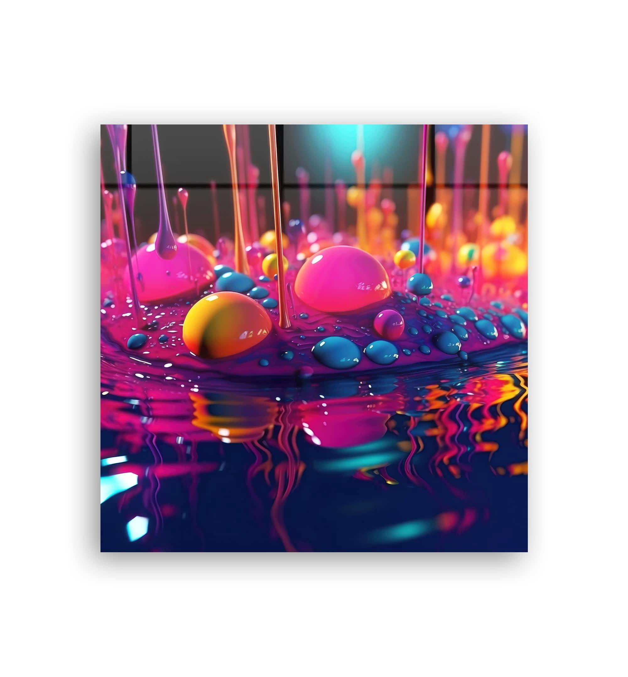 Paint Drops V2 | Designers Collection Glass Wall Art - Walmart.com