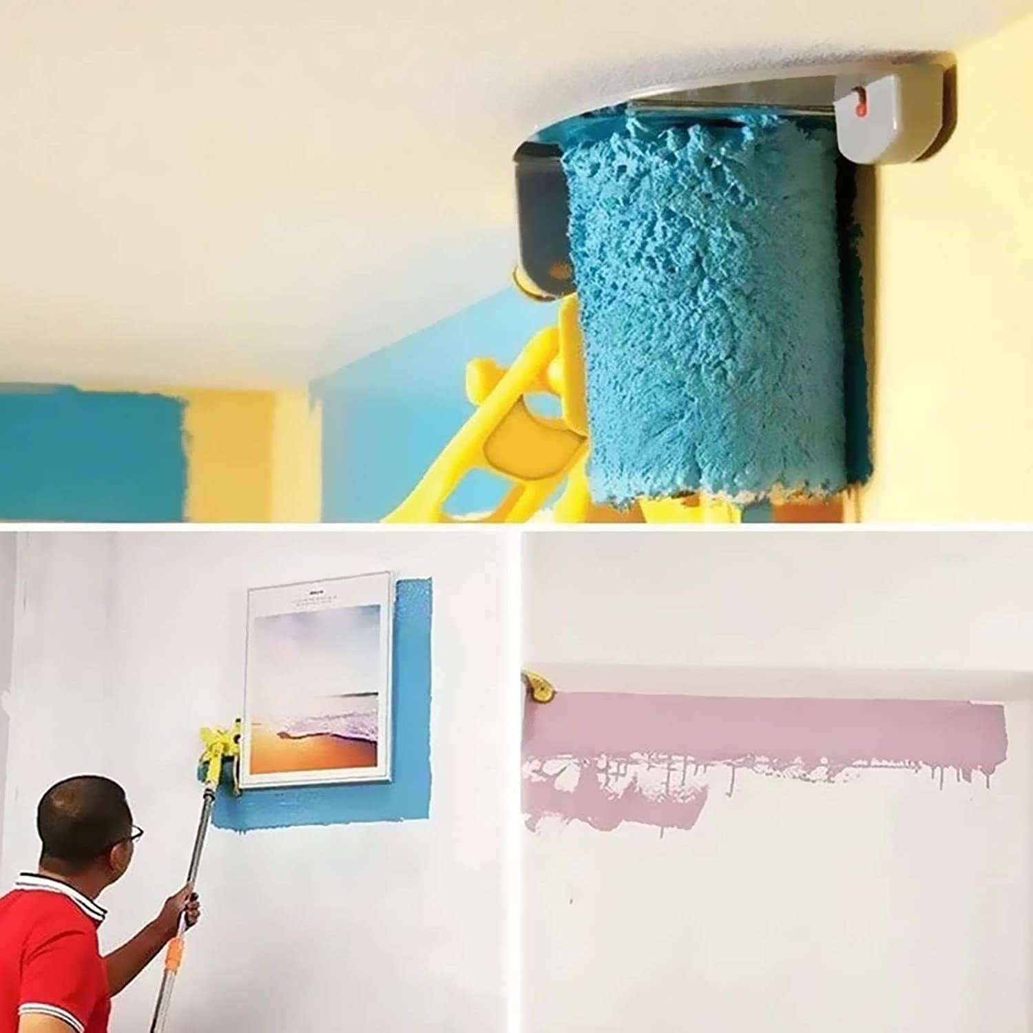Paint Edger Roller Brush,Multifunctional Hand-Held Clean-Cut Paint ...