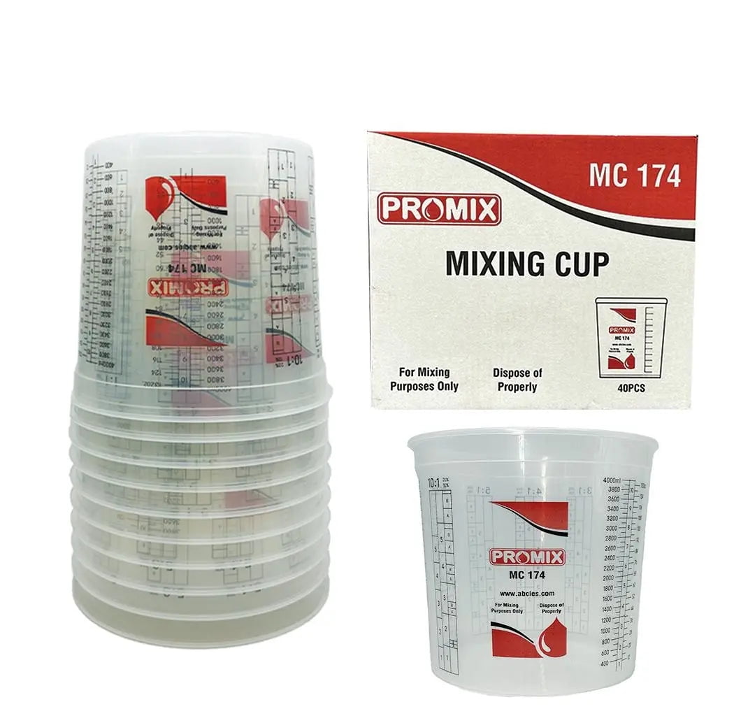 Paint & Epoxy Mixing Cups Buckets - 174 Ounce (5-Quart) - Calibrated ...
