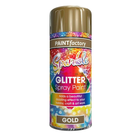 Paint Factory Glitter Spray Paint Gold 200ml - Walmart.com