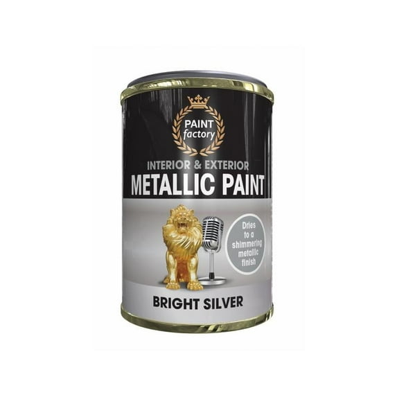 Paint Factory, Metallic Silver Tin Paint, 300ml, Interior and Exterior ...