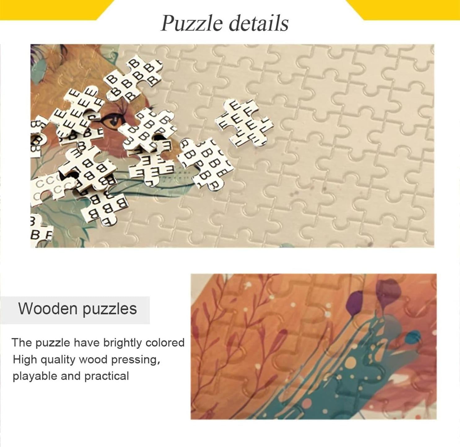 Paint Fox Jigsaw Puzzle, Paper Wood Composite Material Zigsaw with ...