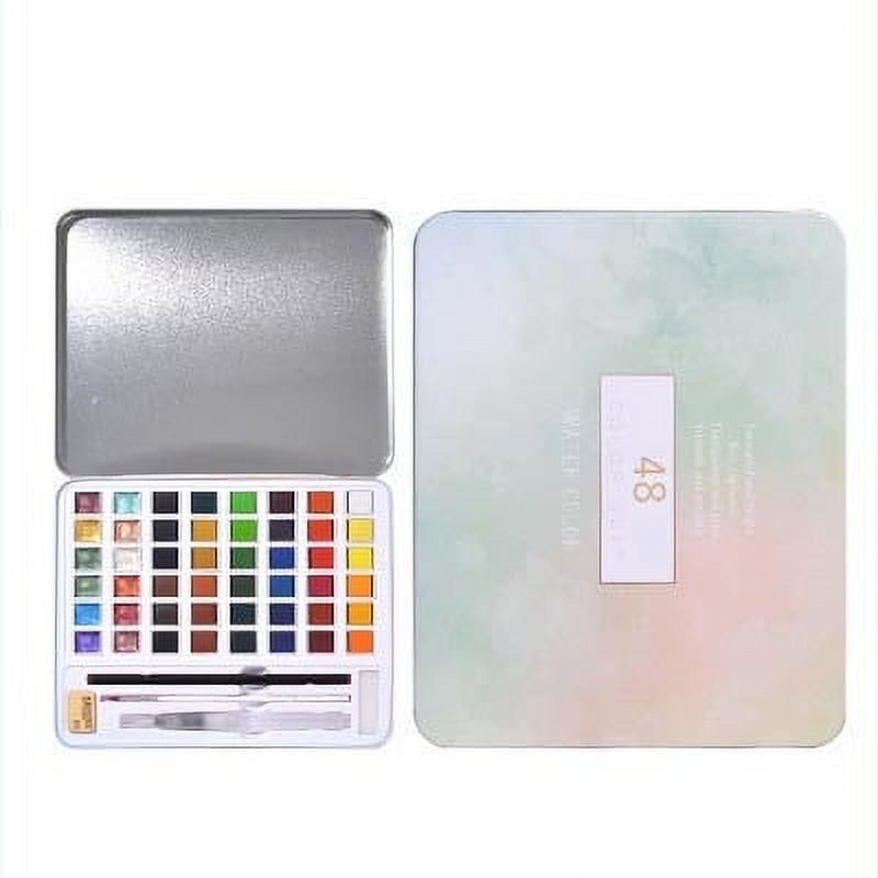 Paint Glitter/Metallic Watercolor Kit 36 Colors 48 Colors Iron Box ...