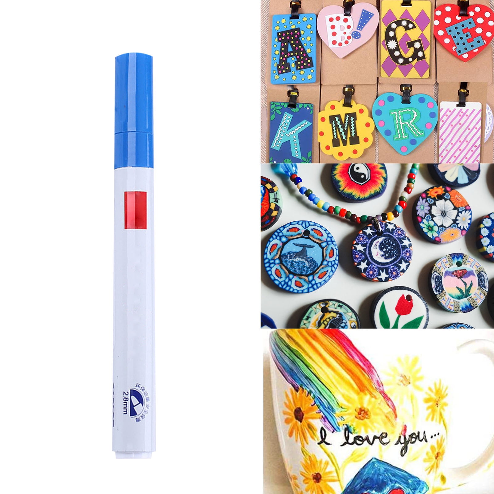 Paint Marker Pens - 12 Colors Permanent Oil Based Paint Markers, Medium ...