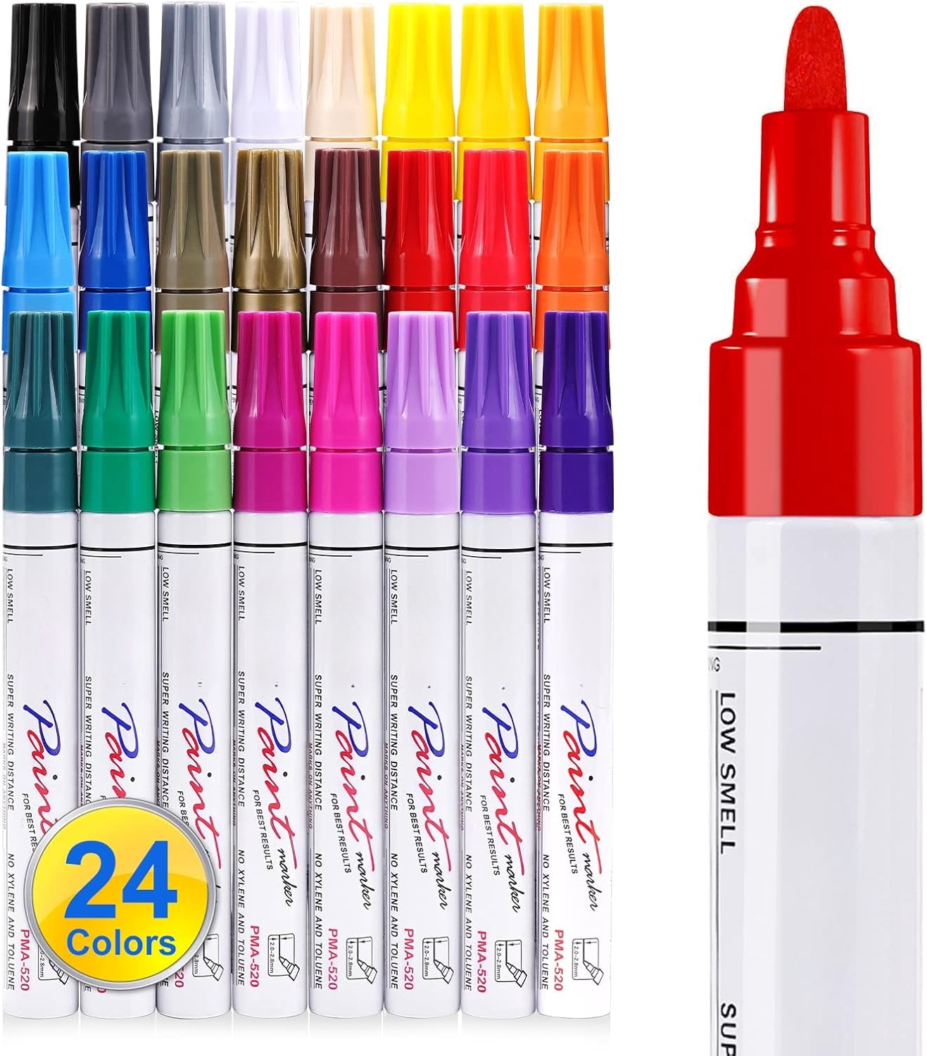 Paint Marker Pens - Permanent Oil Based Paint Markers, Medium Tip ...