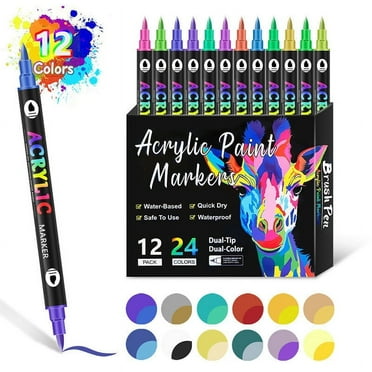 20 Pieces Refillable Paint Pens Empty Pen Rod Paint Markers Refillable ...