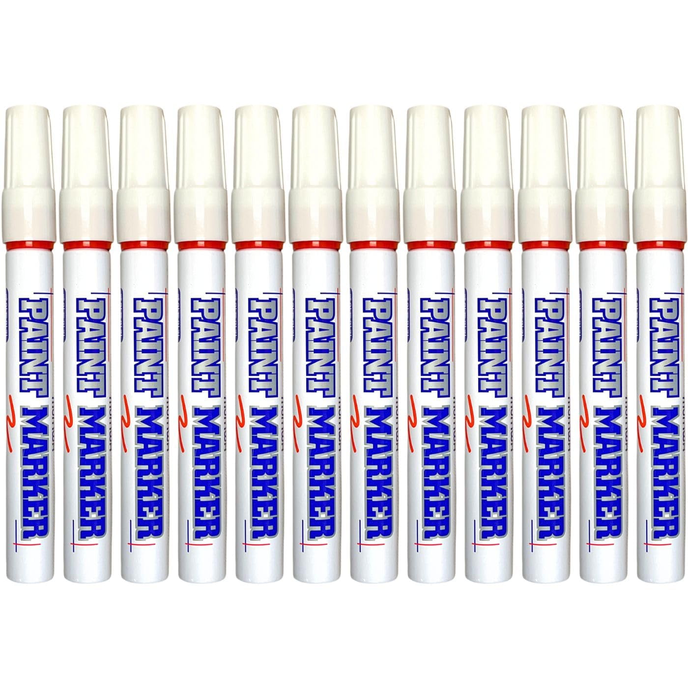 Paint Markers Oil-Based Pen Permanent Waterproof - 12-pack (Red) - Walmart.com