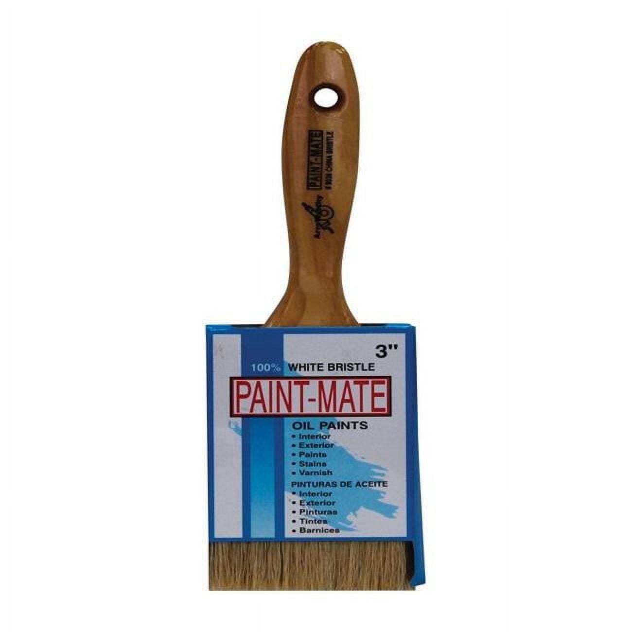 Paint Mate 3 in. Chiseled White China Bristle Paint Brush - Walmart.com