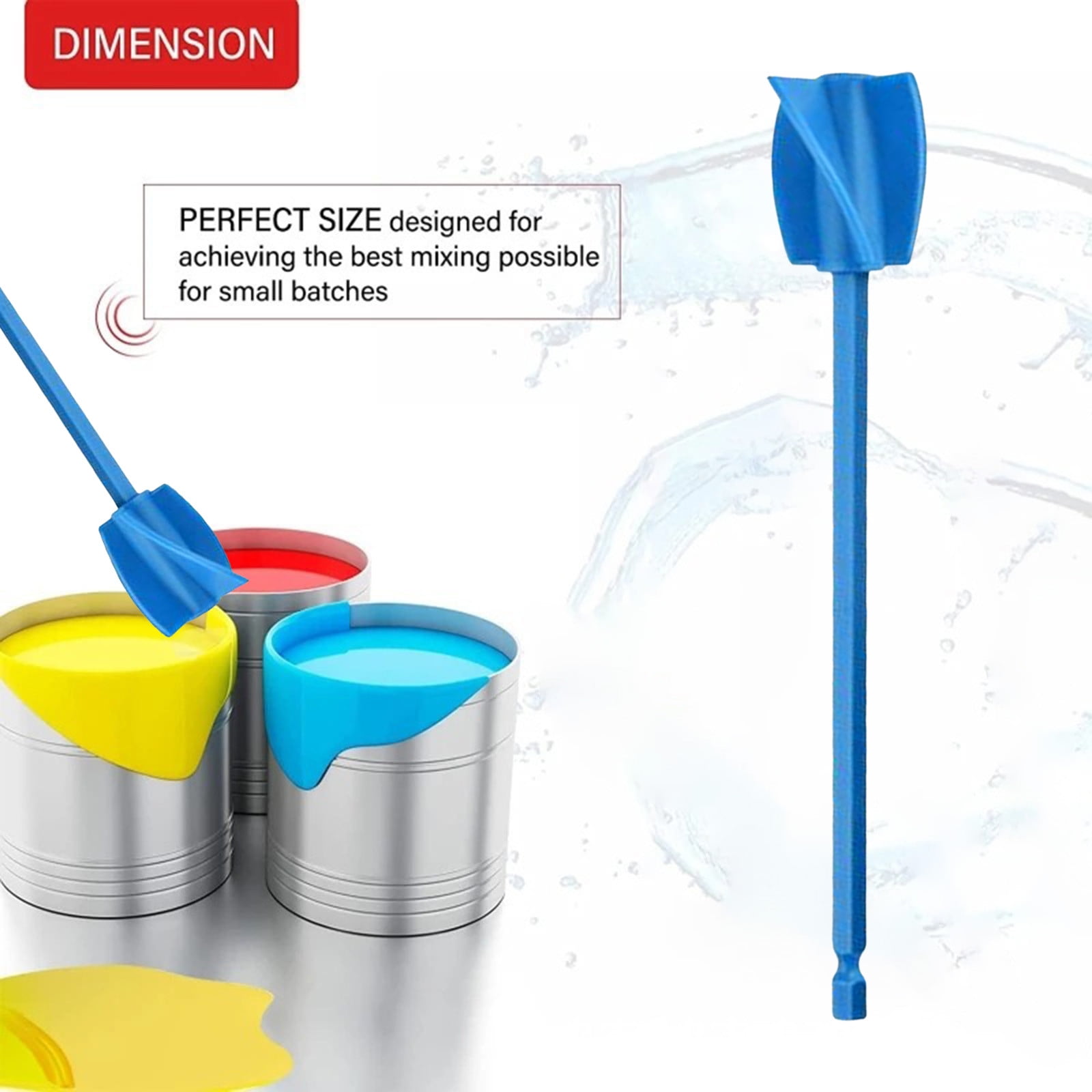 Paint Mixer for Drill - Drill Attachment for Paint, Epoxy Resin, Cement & Drywall Mud - Hex ...