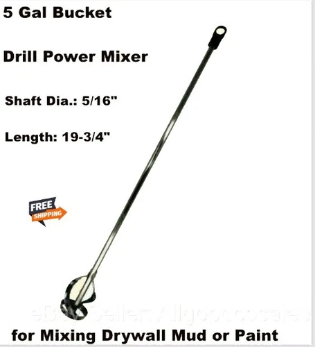 Paint Mixer For Mixing Drywall Mud Or Paint 5 Gal Bucket Drill Power ...