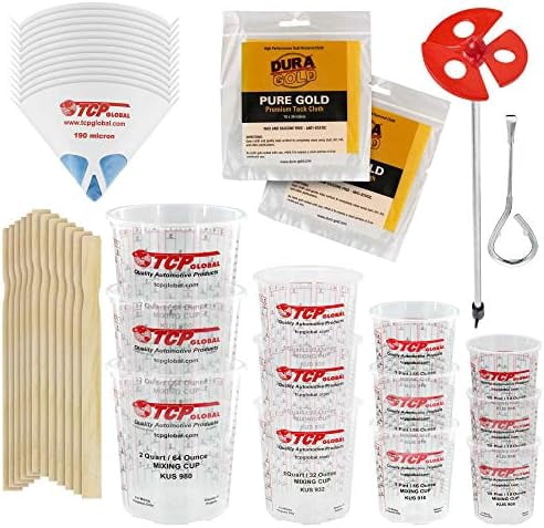 Paint Mixing Cup Kit - 12 Plastic Graduated Mixing Cups, 3 Each of 12 ...