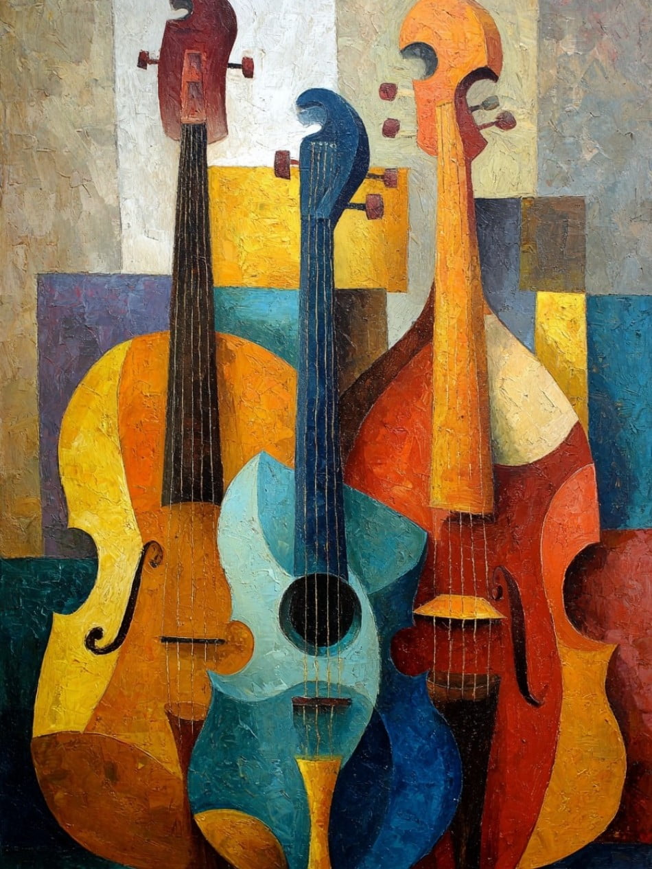 Paint by Numbers Adult DIY Hand Painted Abstract Instrumental Symphony ...