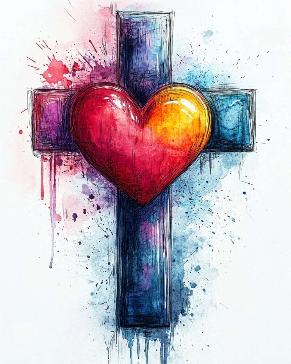 Paint by Numbers for Adults Kids Beginner Cross of Holy Love DIY ...