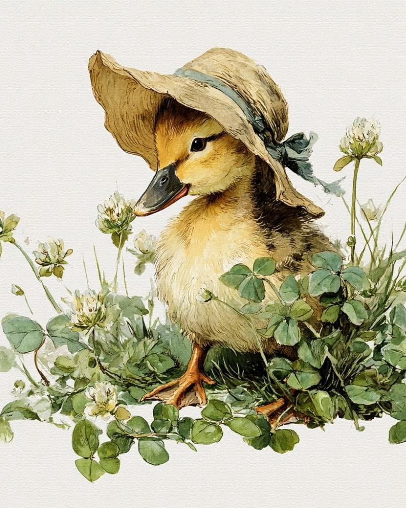 Paint by Numbers for Adults Kids Beginner Duckling and Clover DIY ...