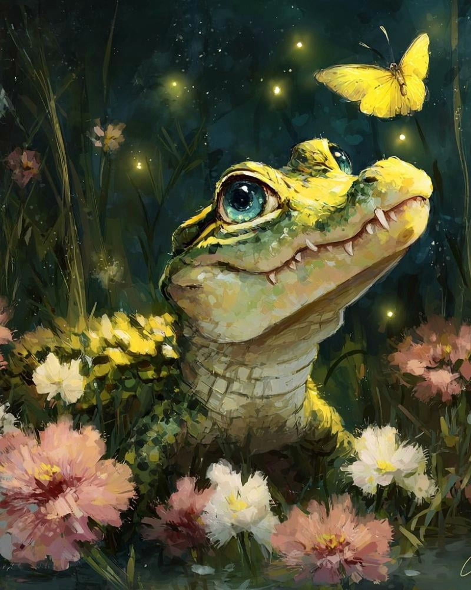 Paint by Numbers for Adults Kids Beginner Firefly and Baby Alligator ...