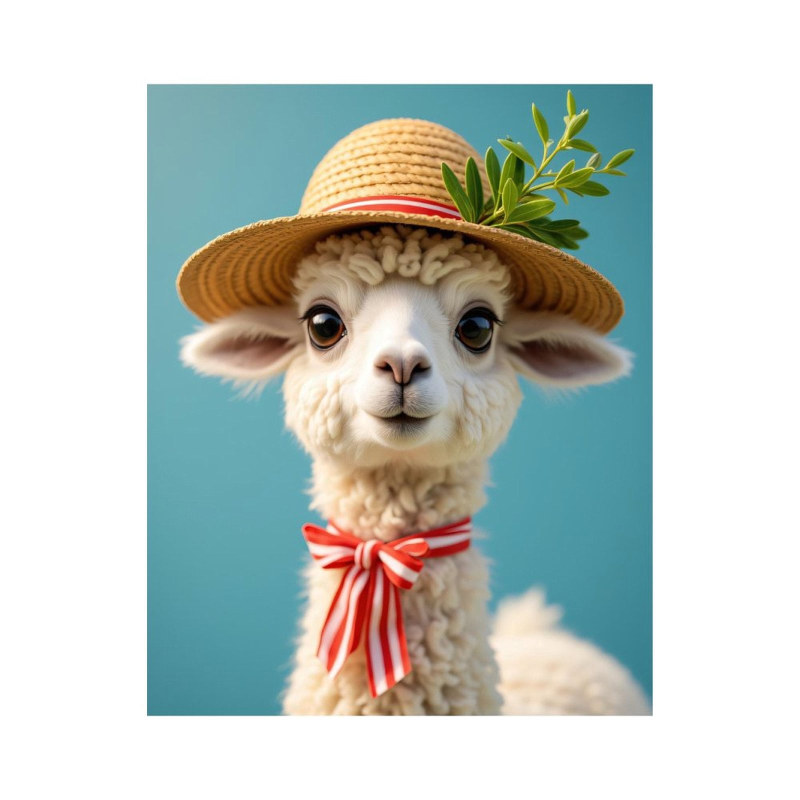 Paint by Numbers Kit for Adults, Adorable Alpaca With Straw Hat Paint ...