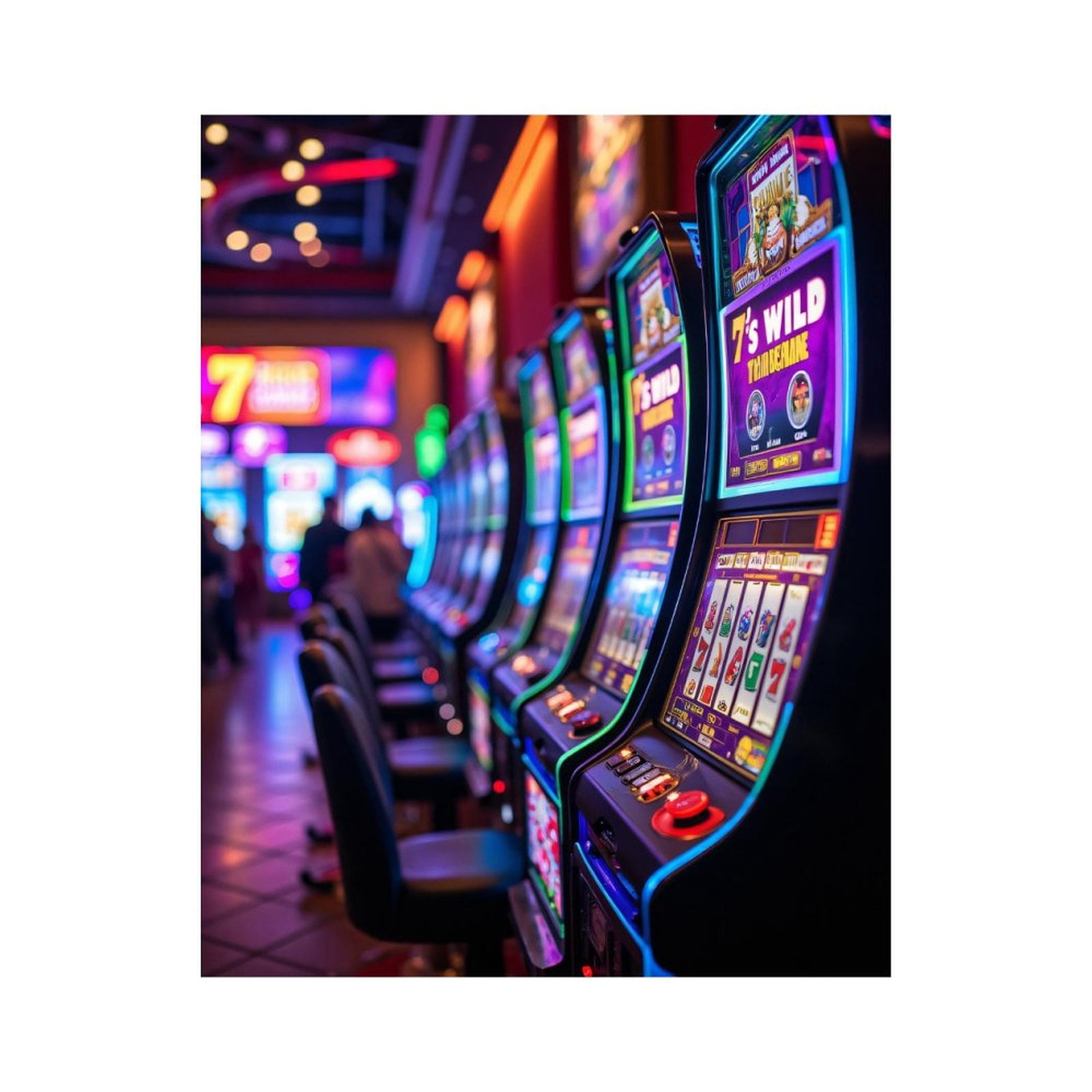 Paint by Numbers Kit for Adults, Arcade Slot Machine Neon Lights Paint ...