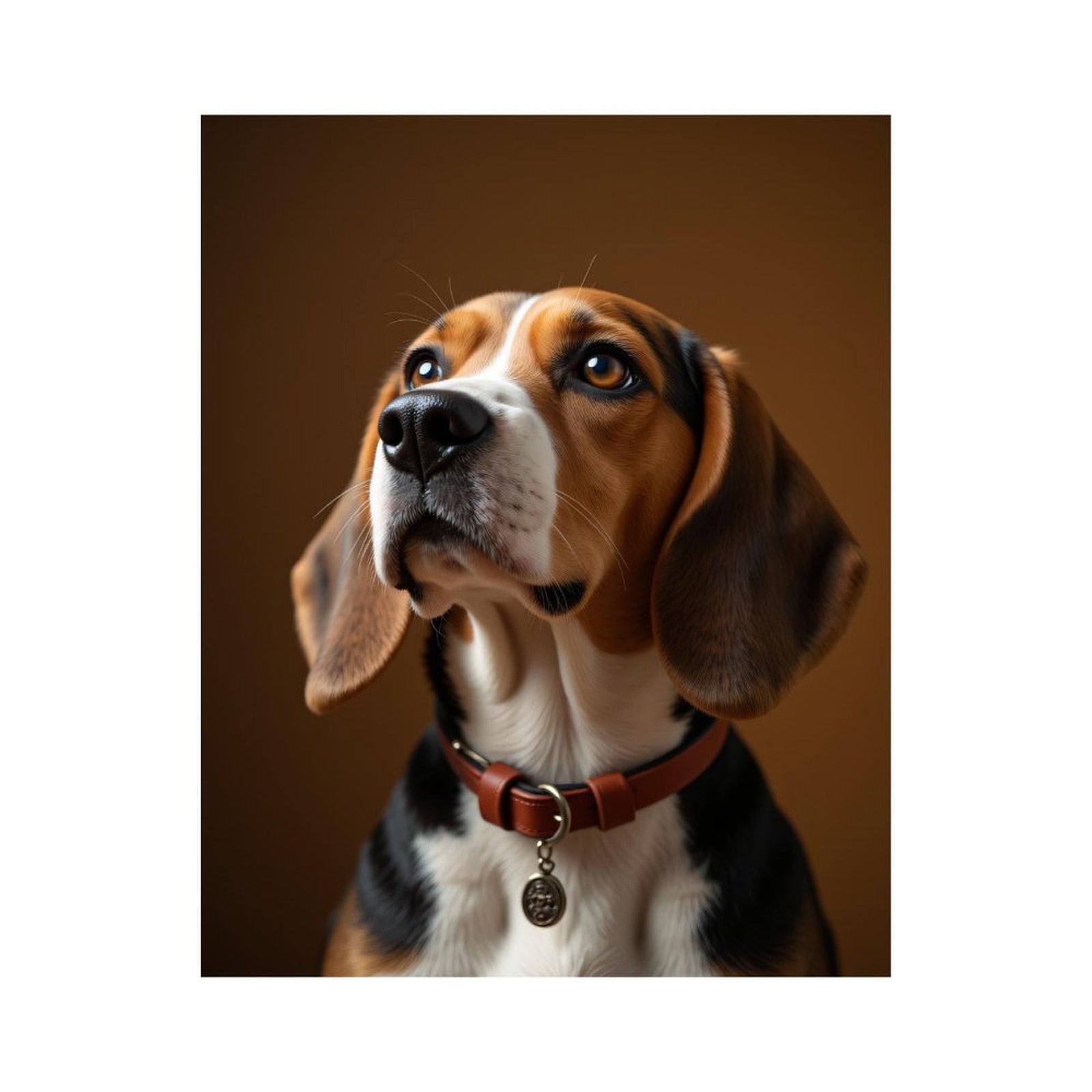 Paint by Numbers Kit for Adults, Beagle Portrait Brown Background Paint ...