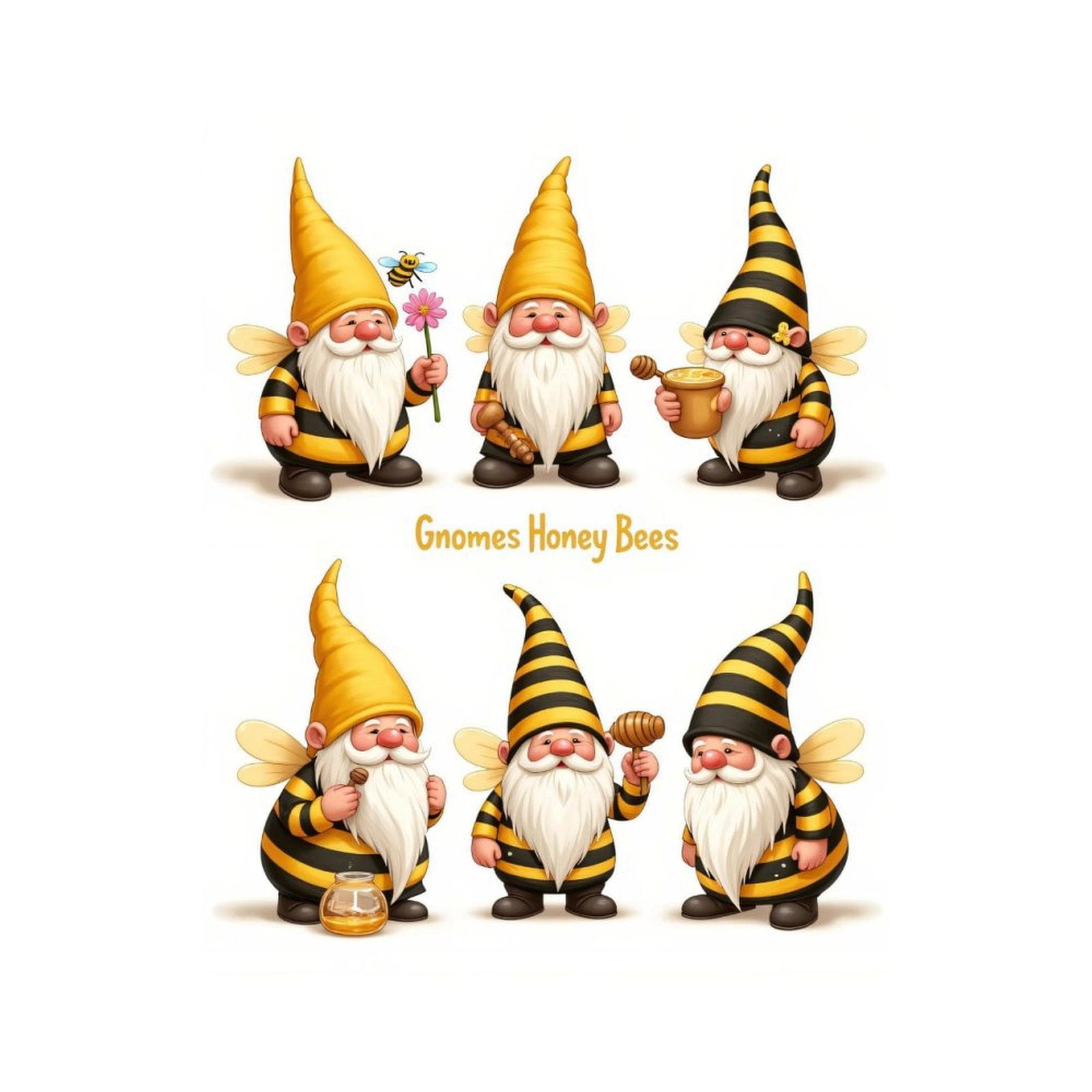 Paint by Numbers Kit for Adults, Bee-Themed Gnomes Collection Paint by ...