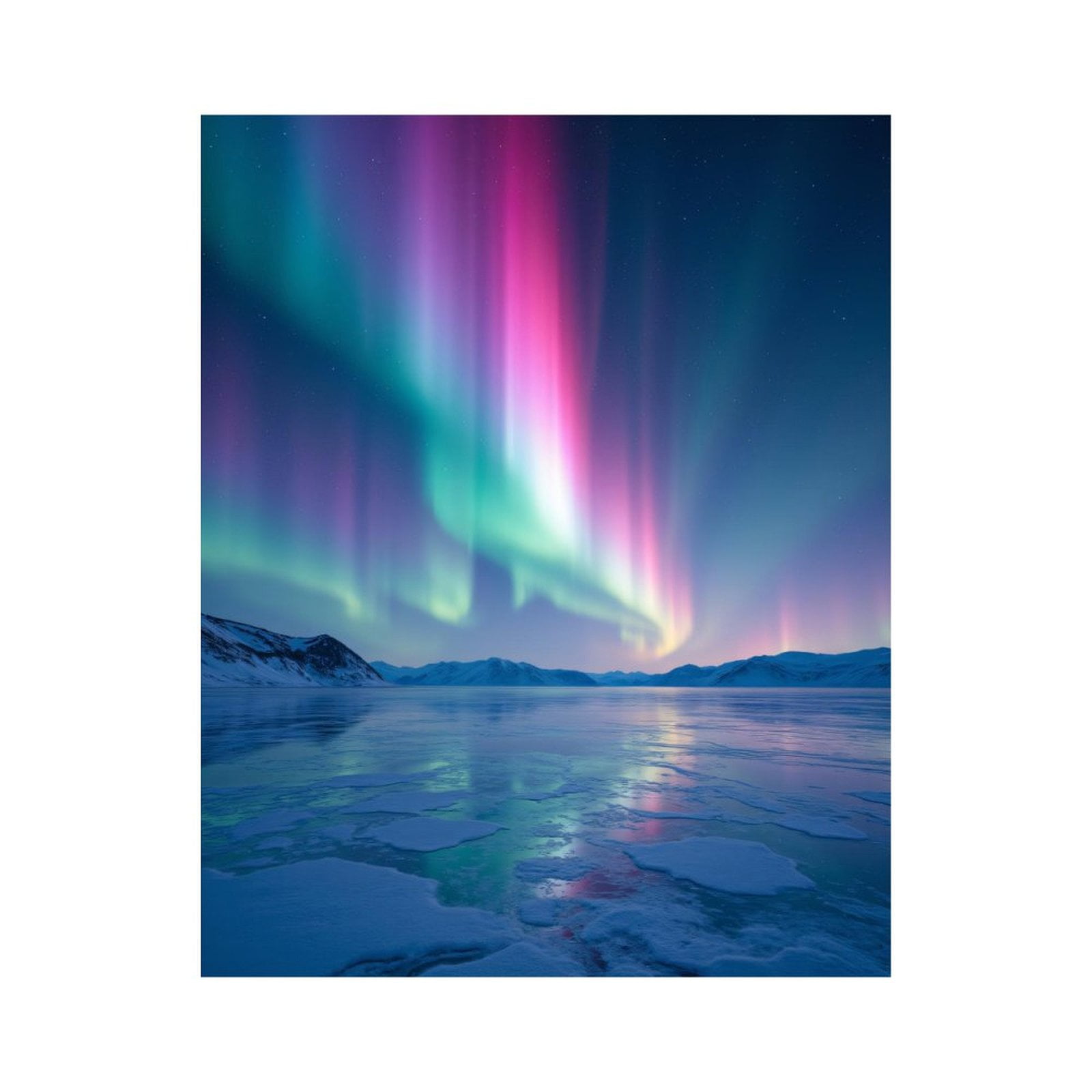 Paint By Numbers Kit for Adults Beginner - Aurora Borealis Over Frozen ...