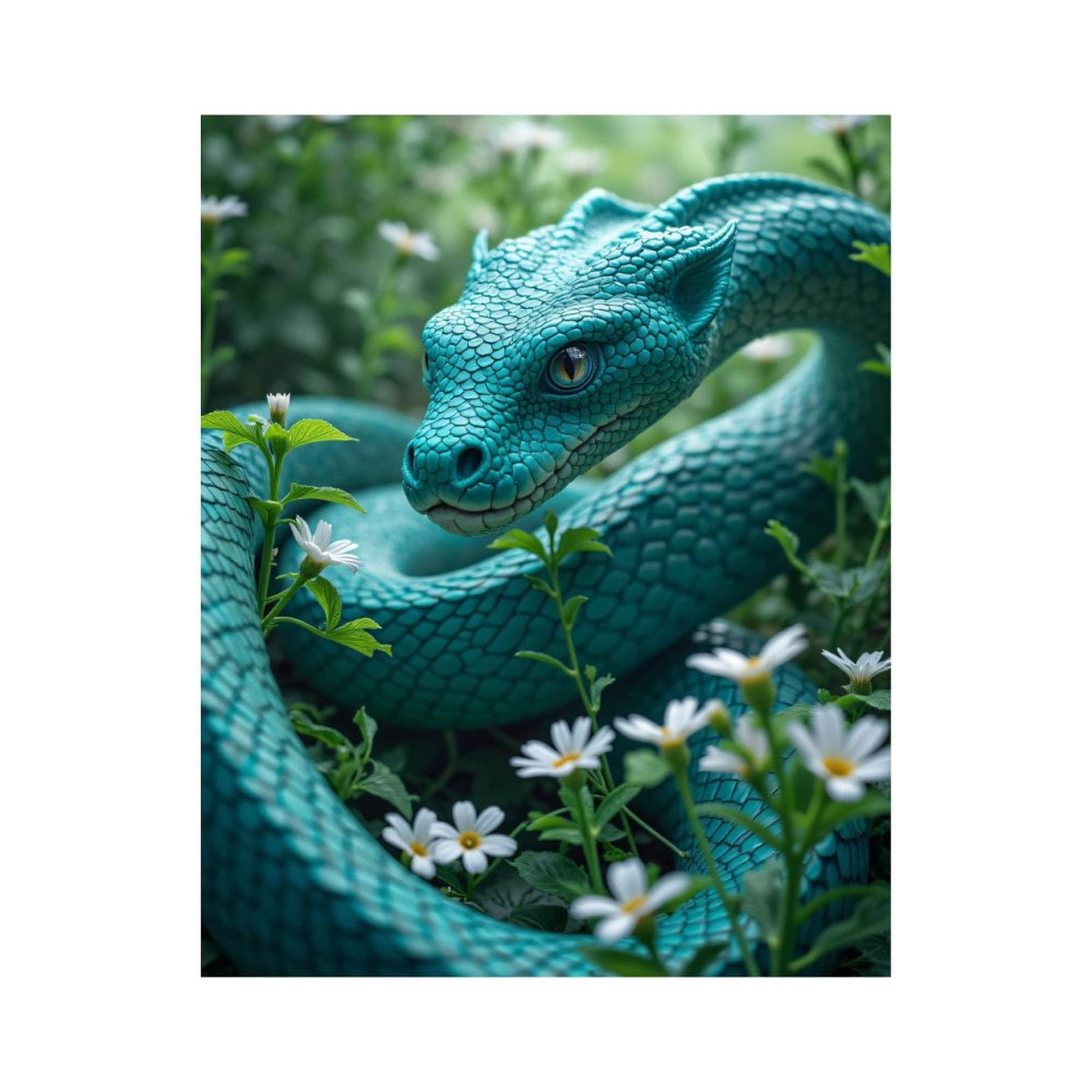 Paint By Numbers Kit for Adults Beginner - Blue Serpent Among ...