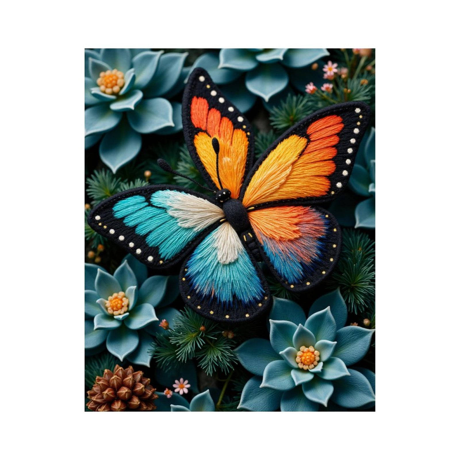 Paint By Numbers Kit for Adults Beginner - Butterfly Embroidery Orange ...