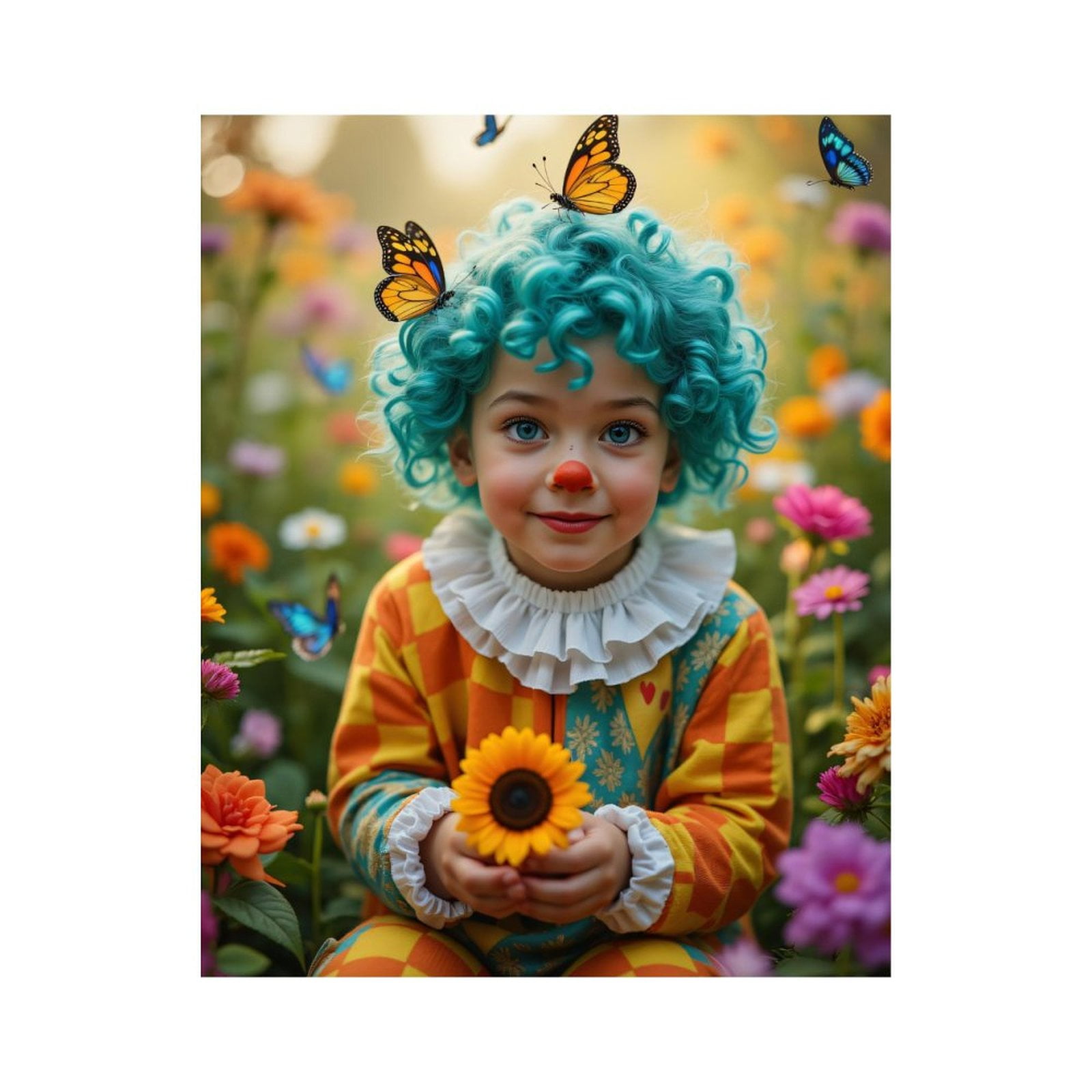 Paint By Numbers Kit for Adults Beginner - Clown Sunflower Butterfly ...