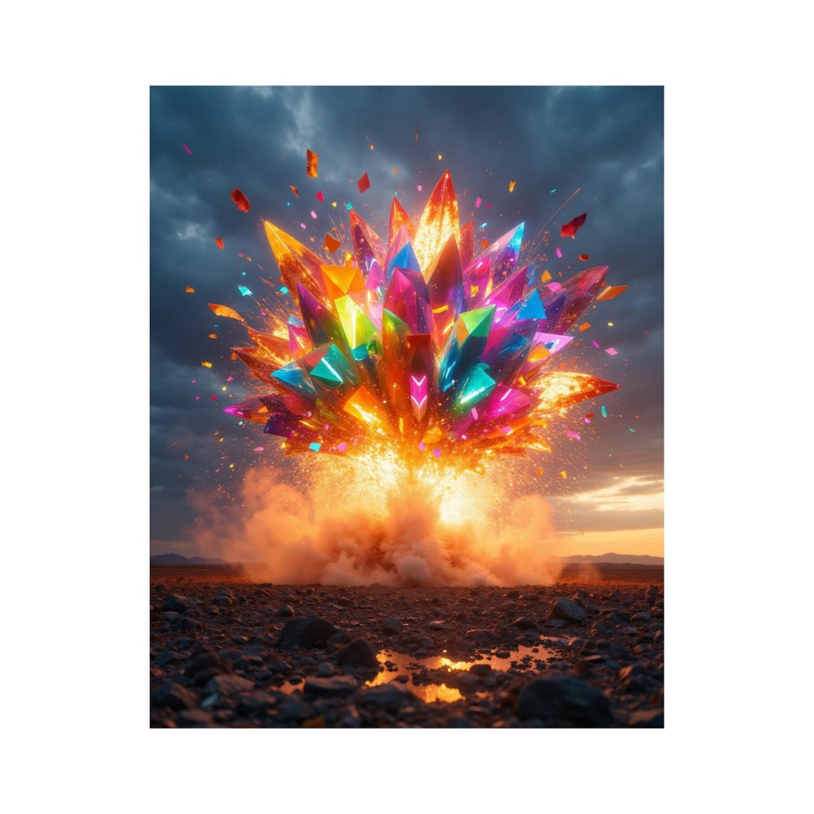 Paint By Numbers Kit for Adults Beginner - Colorful Crystal Explosion ...