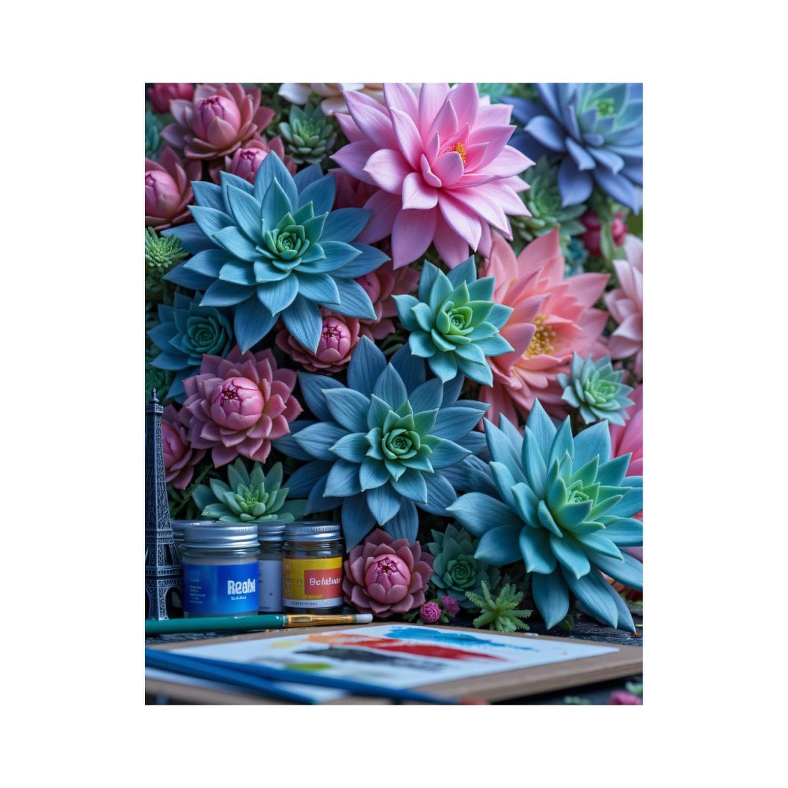 Paint By Numbers Kit for Adults Beginner - Colorful Succulent Art ...