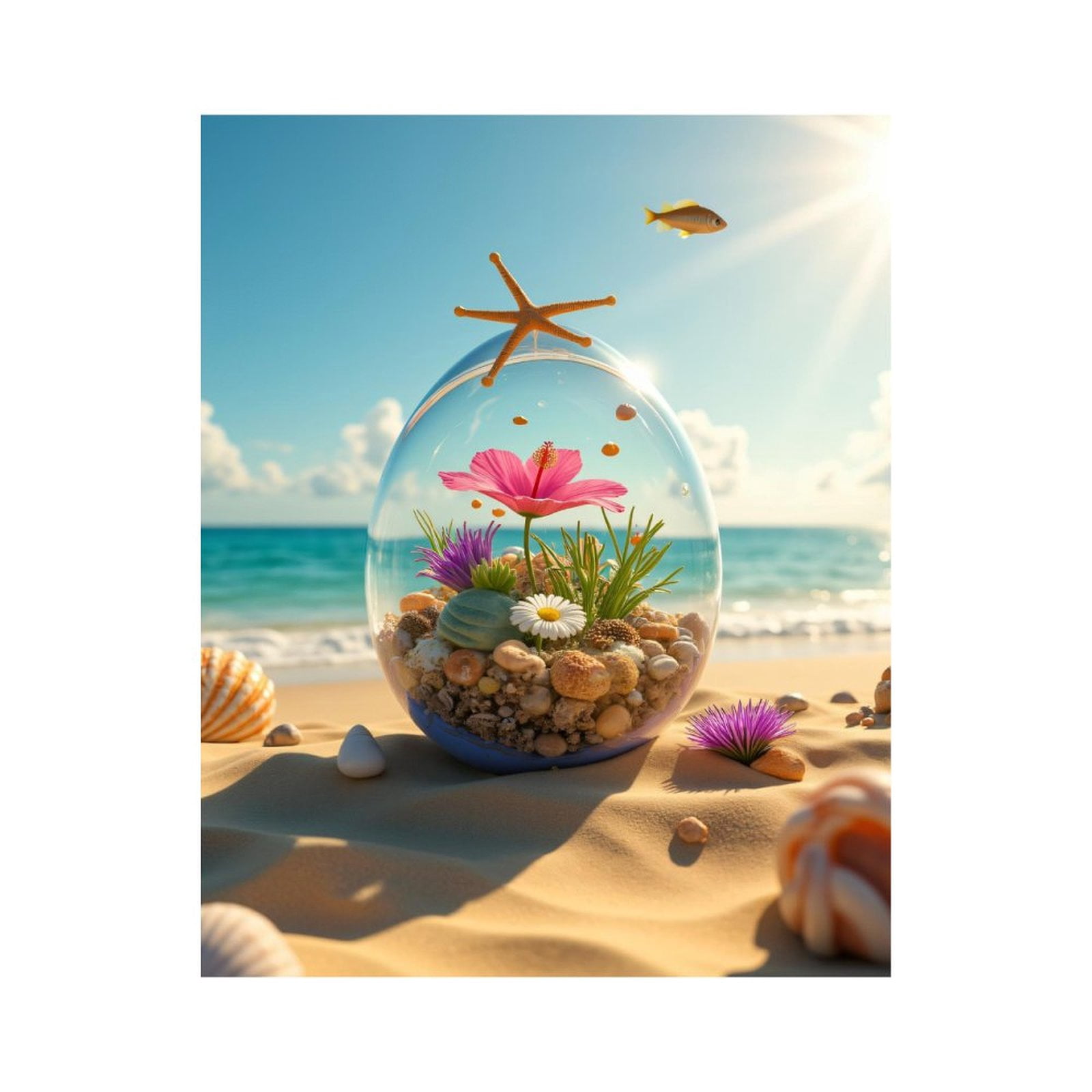 Paint By Numbers Kit for Adults Beginner - DIY Beach Terrarium Summer ...