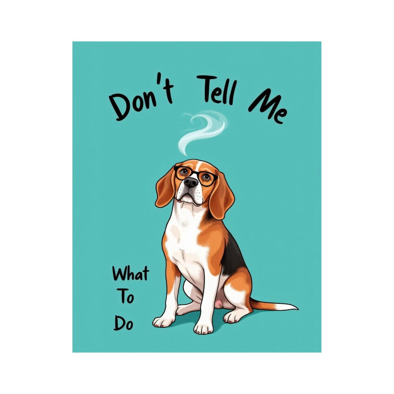 Paint By Numbers Kit for Adults Beginner - DIY Beagle Glasses Attitude ...