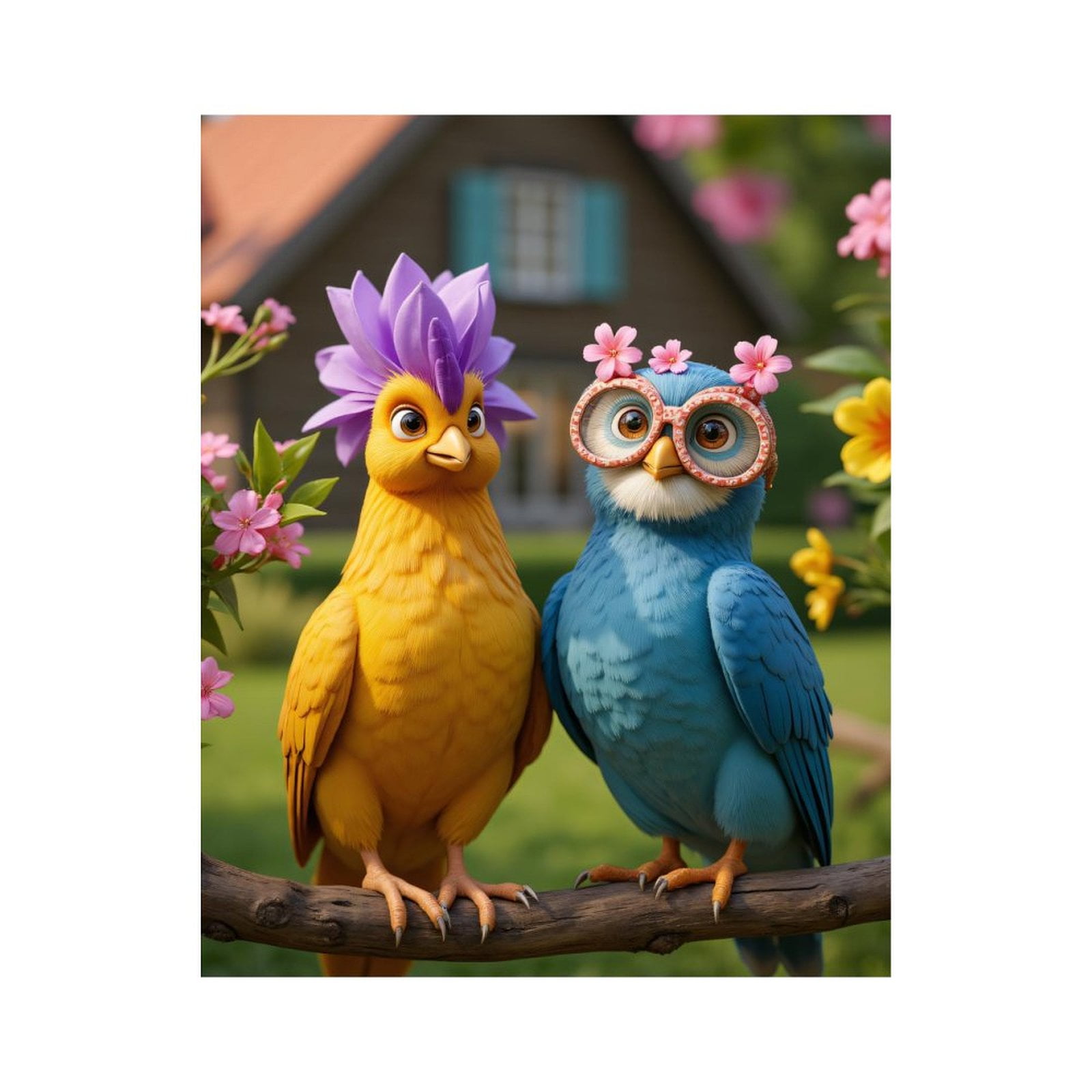 Paint By Numbers Kit for Adults Beginner - DIY Cartoon Birds Colorful ...