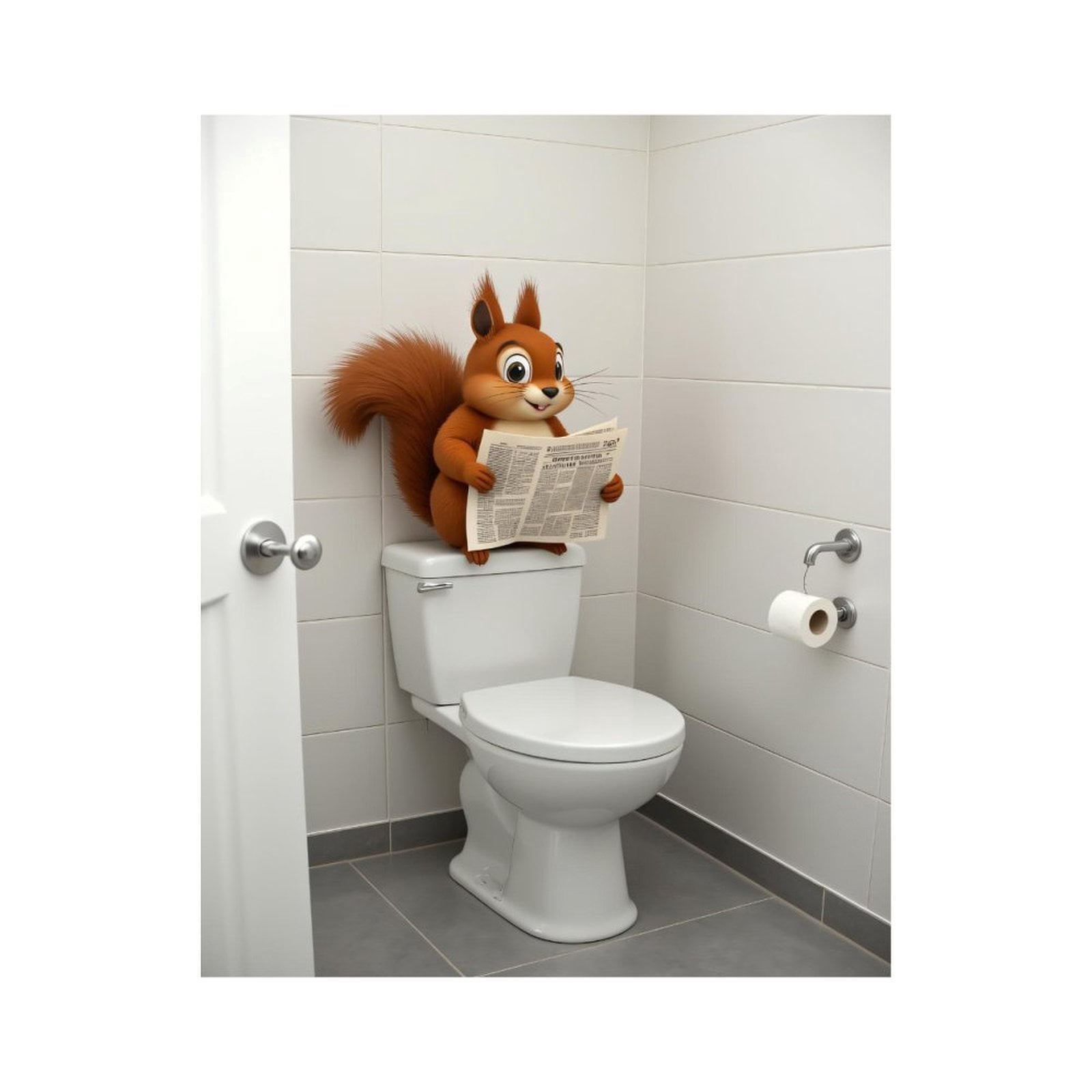 Paint By Numbers Kit for Adults Beginner - DIY Cartoon Squirrel Reading ...