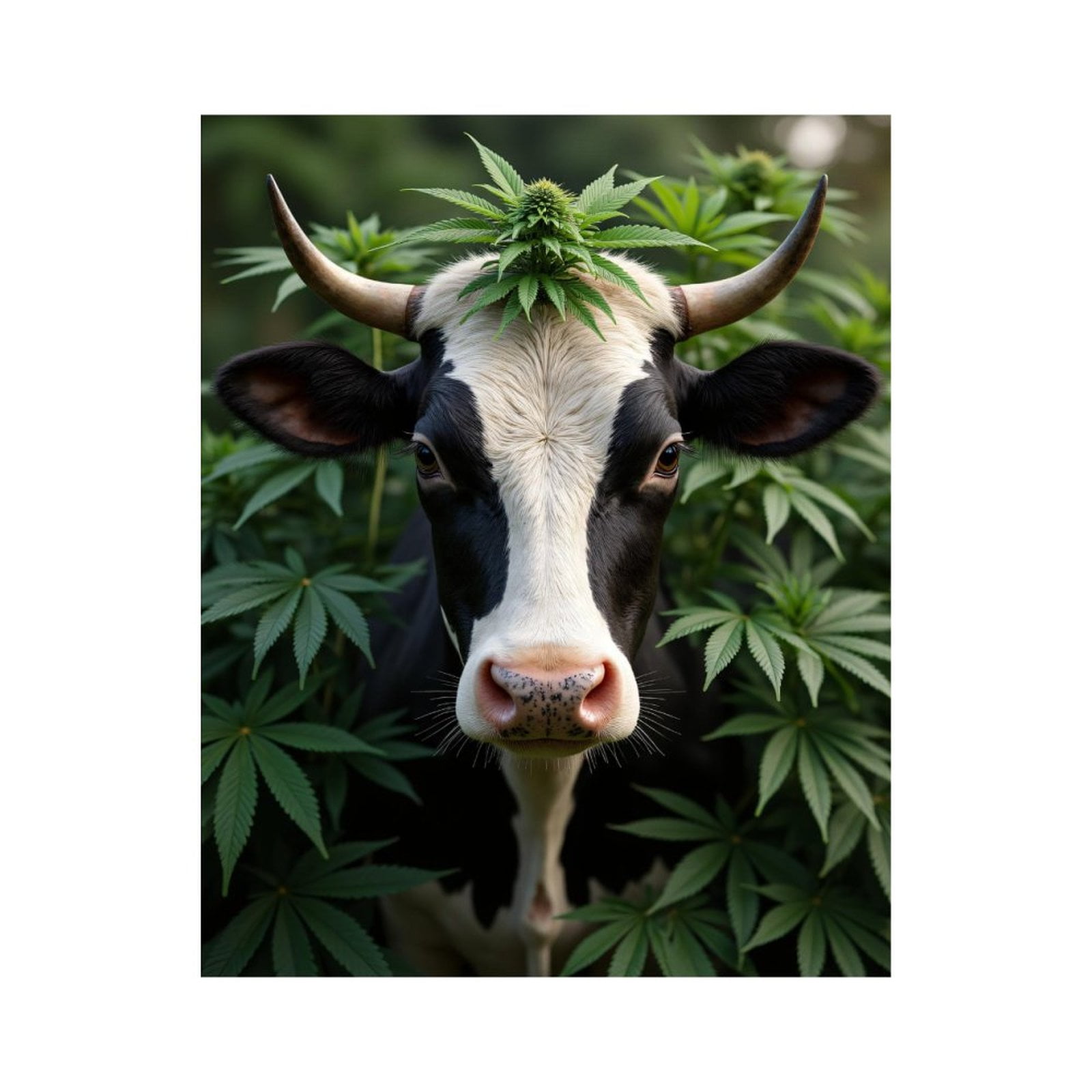 Paint By Numbers Kit for Adults Beginner - DIY Cow With Leafy Crown ...