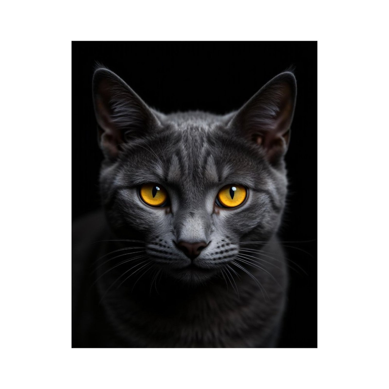 Paint By Numbers Kit for Adults Beginner - DIY Dark Cat Amber Eyes ...
