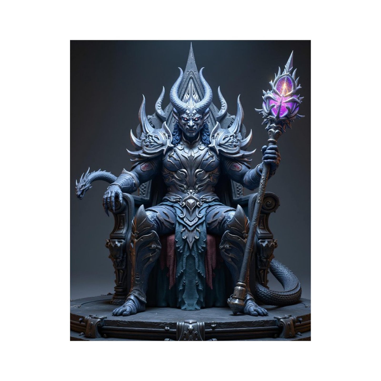 Paint By Numbers Kit for Adults Beginner - DIY Dark Throne Sorcerer on ...