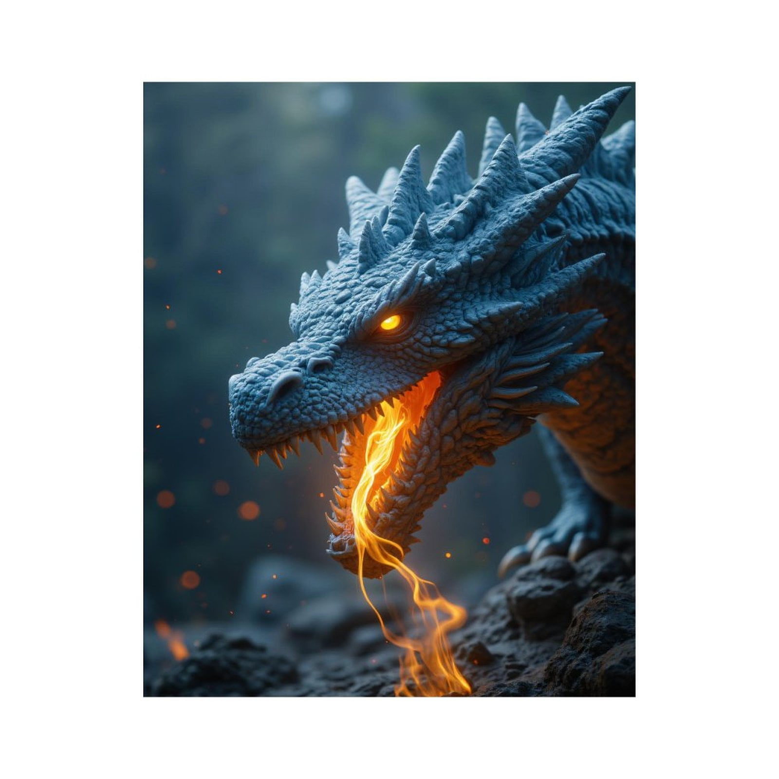 Paint By Numbers Kit for Adults Beginner - DIY Fiery Dragon Roar ...