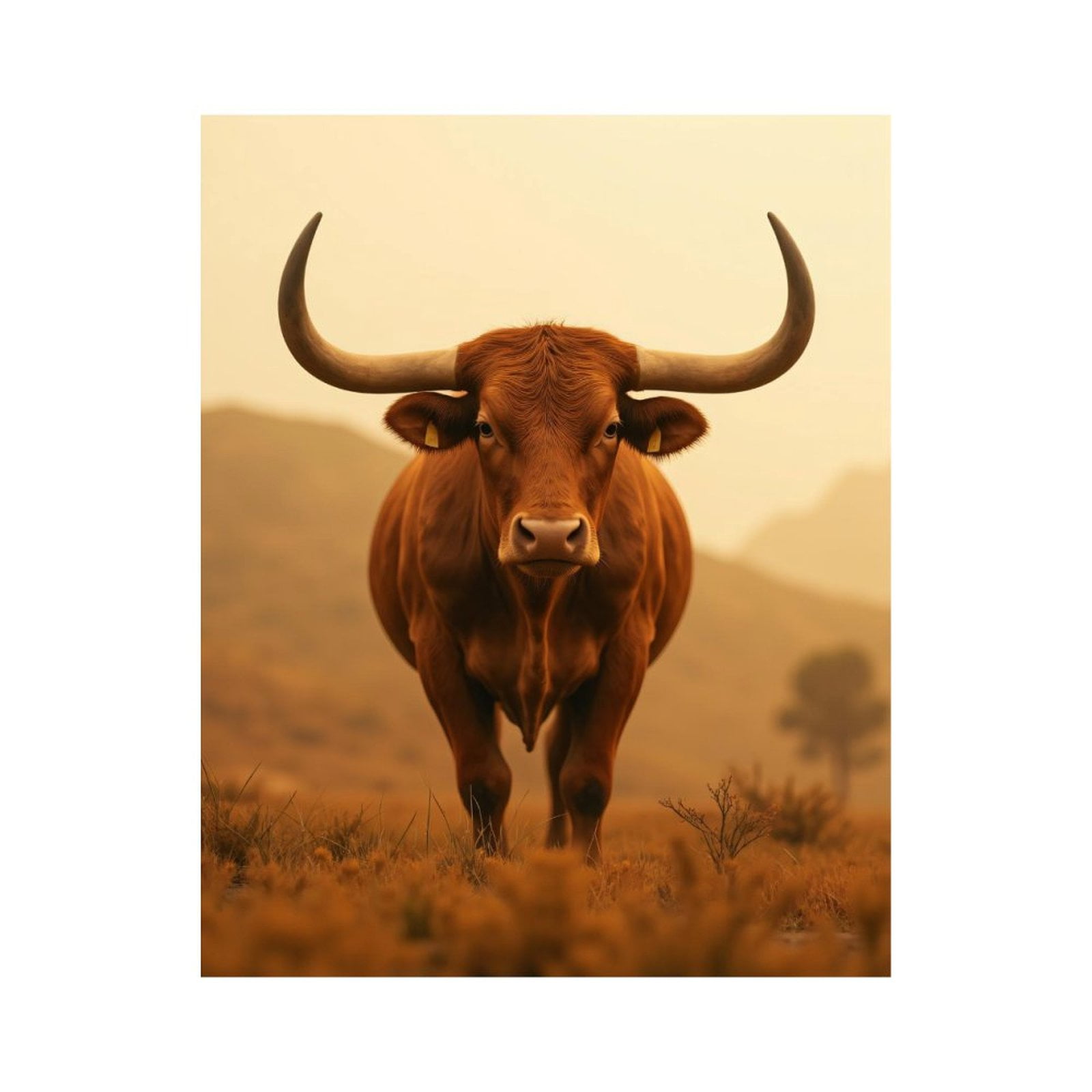 Paint By Numbers Kit for Adults Beginner - DIY Frameless Bull Serene ...