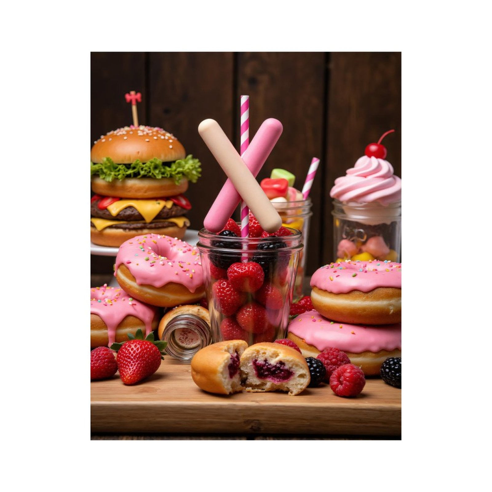 Paint By Numbers Kit for Adults Beginner - DIY Frameless Candy Dessert ...