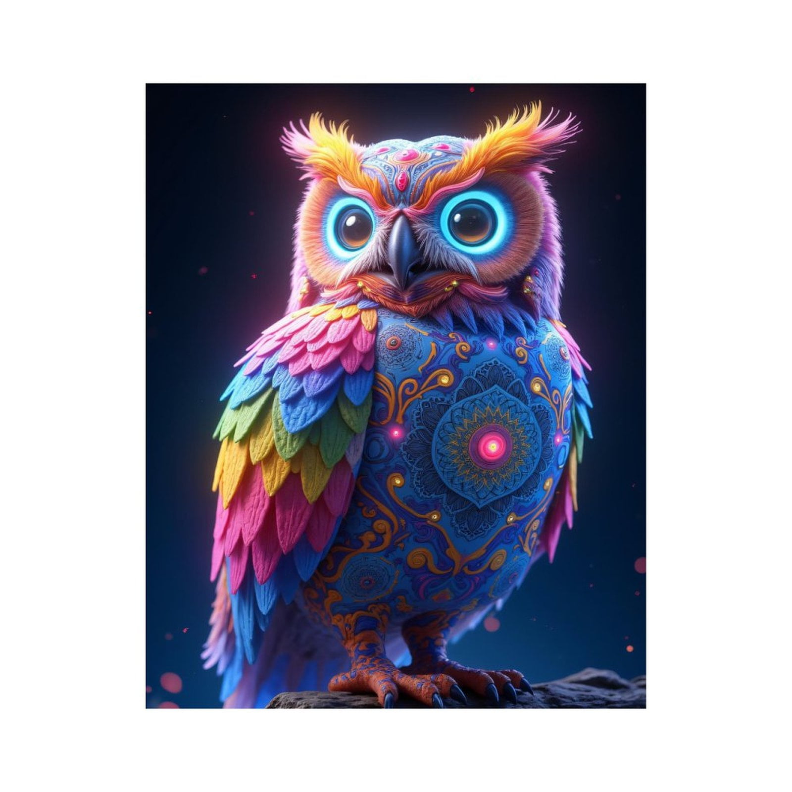 Paint By Numbers Kit for Adults Beginner - DIY Frameless Colorful Owl ...