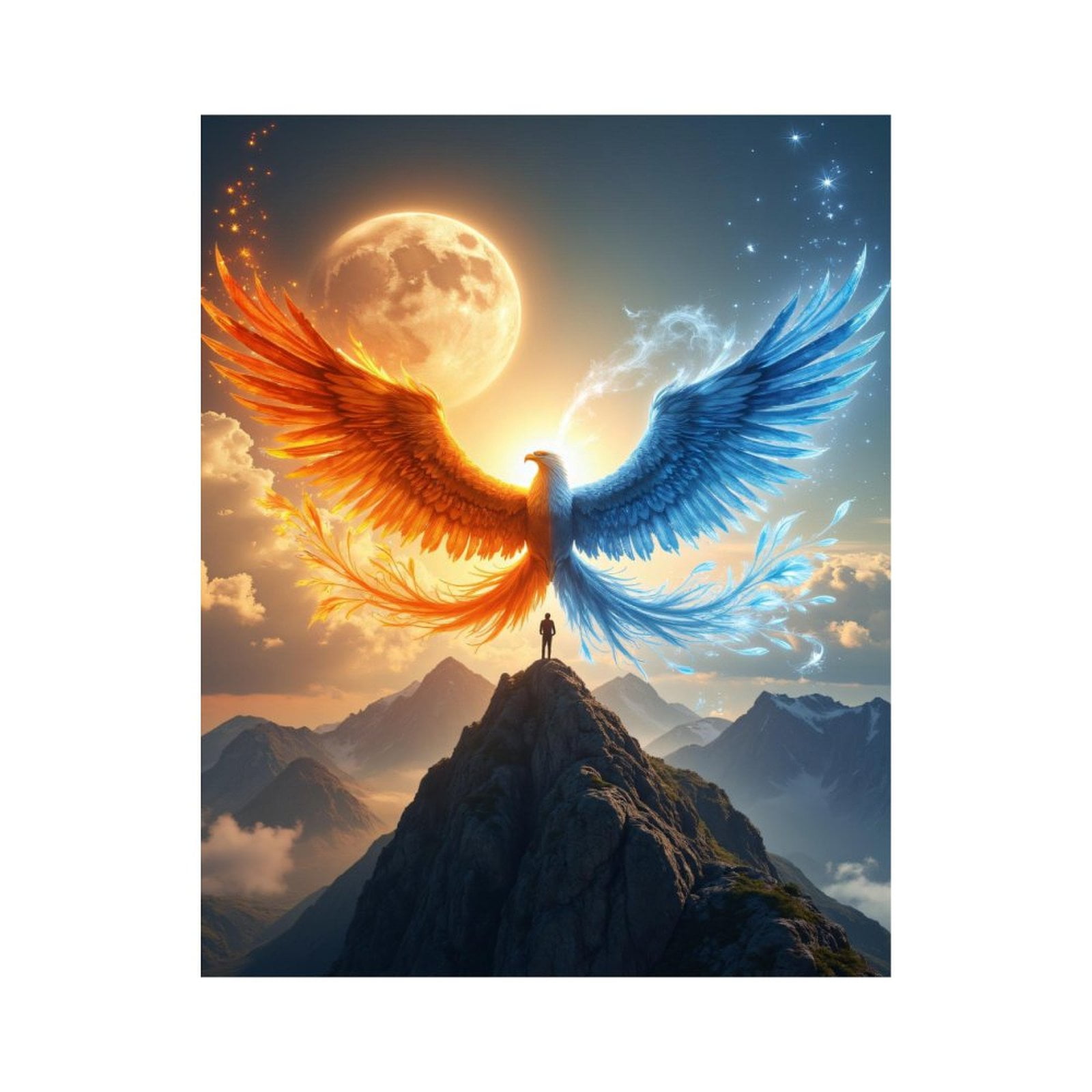 Paint By Numbers Kit for Adults Beginner - DIY Frameless Fire Ice ...