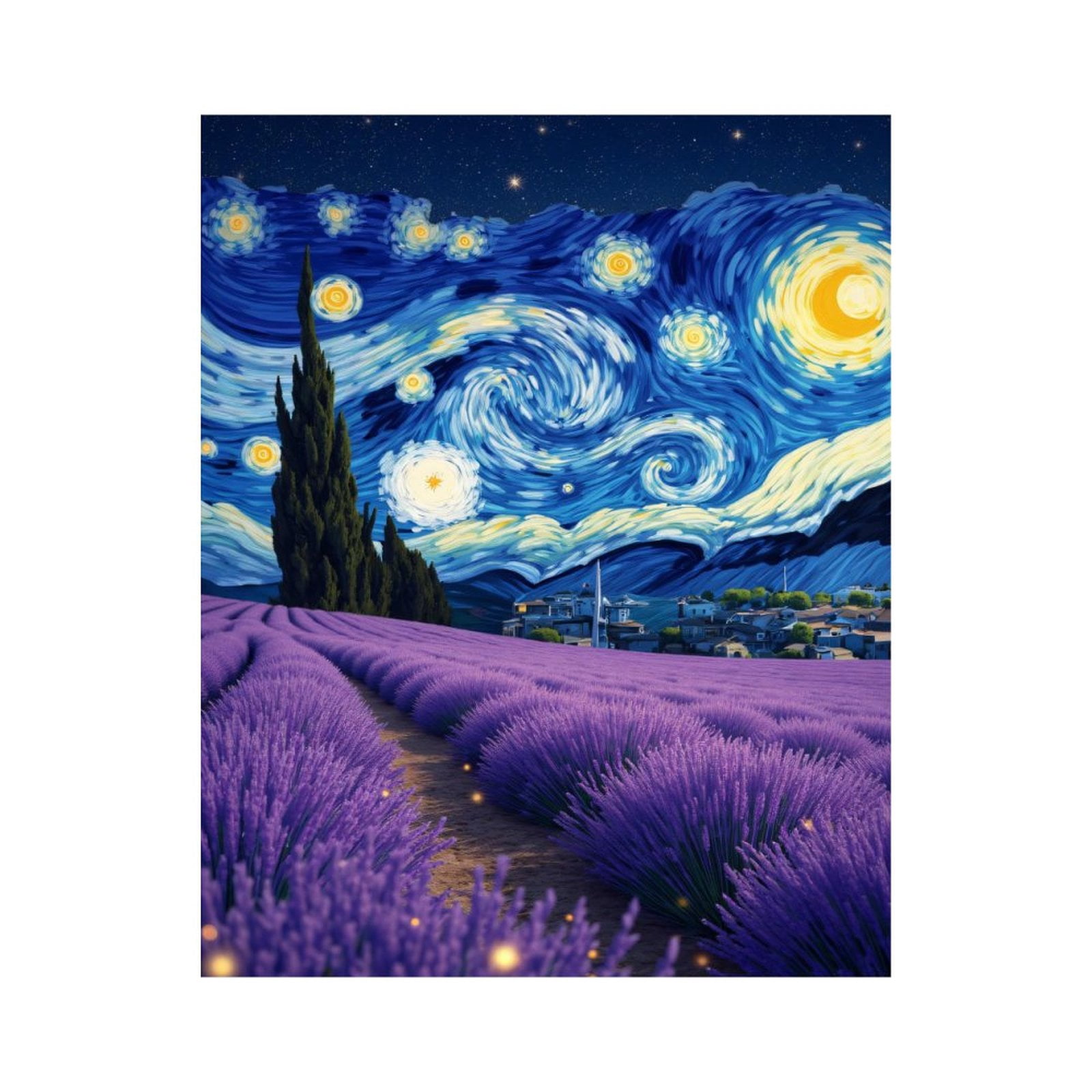 Paint By Numbers Kit for Adults Beginner - DIY Frameless Lavender Night ...
