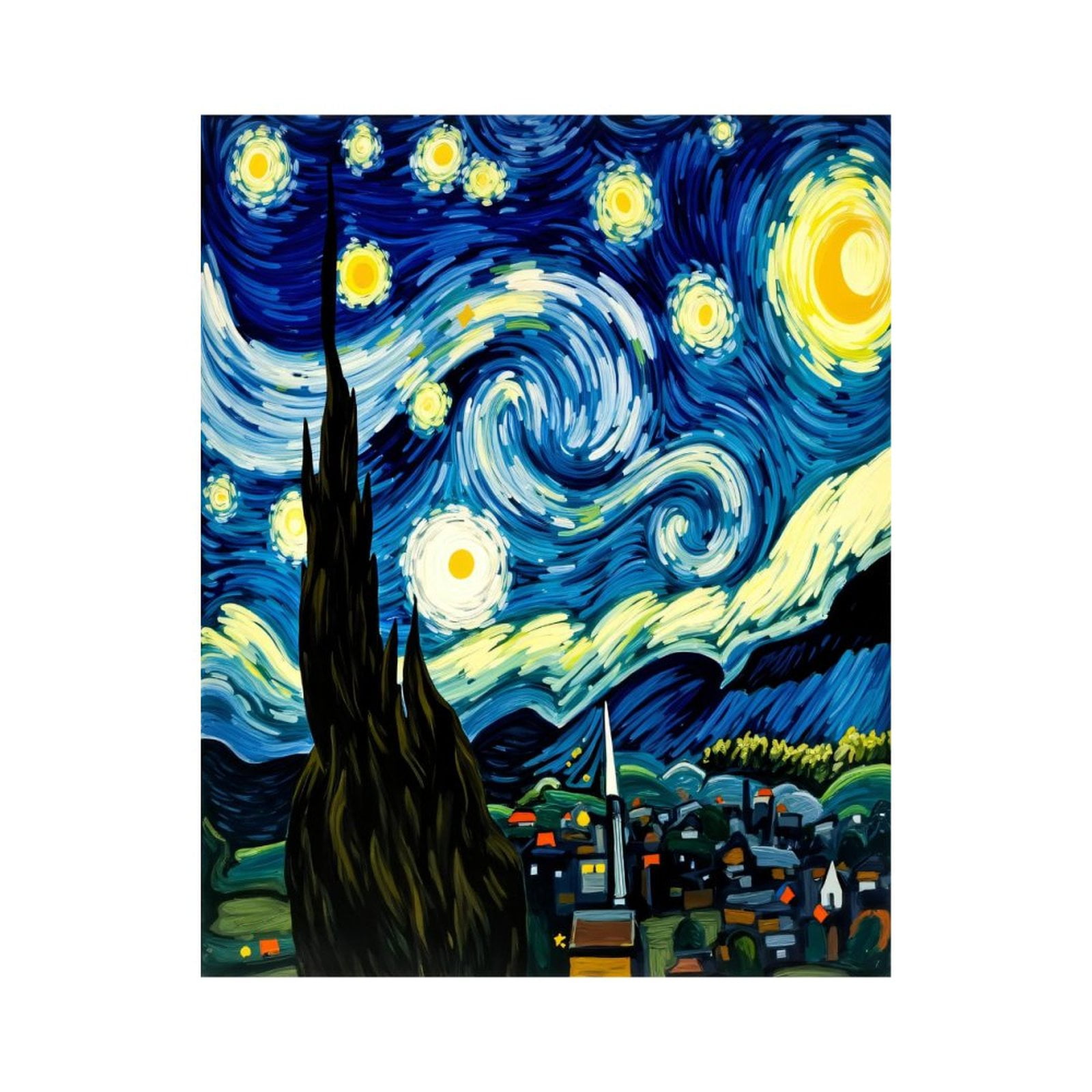 Paint By Numbers Kit for Adults Beginner - DIY Frameless Night Sky ...