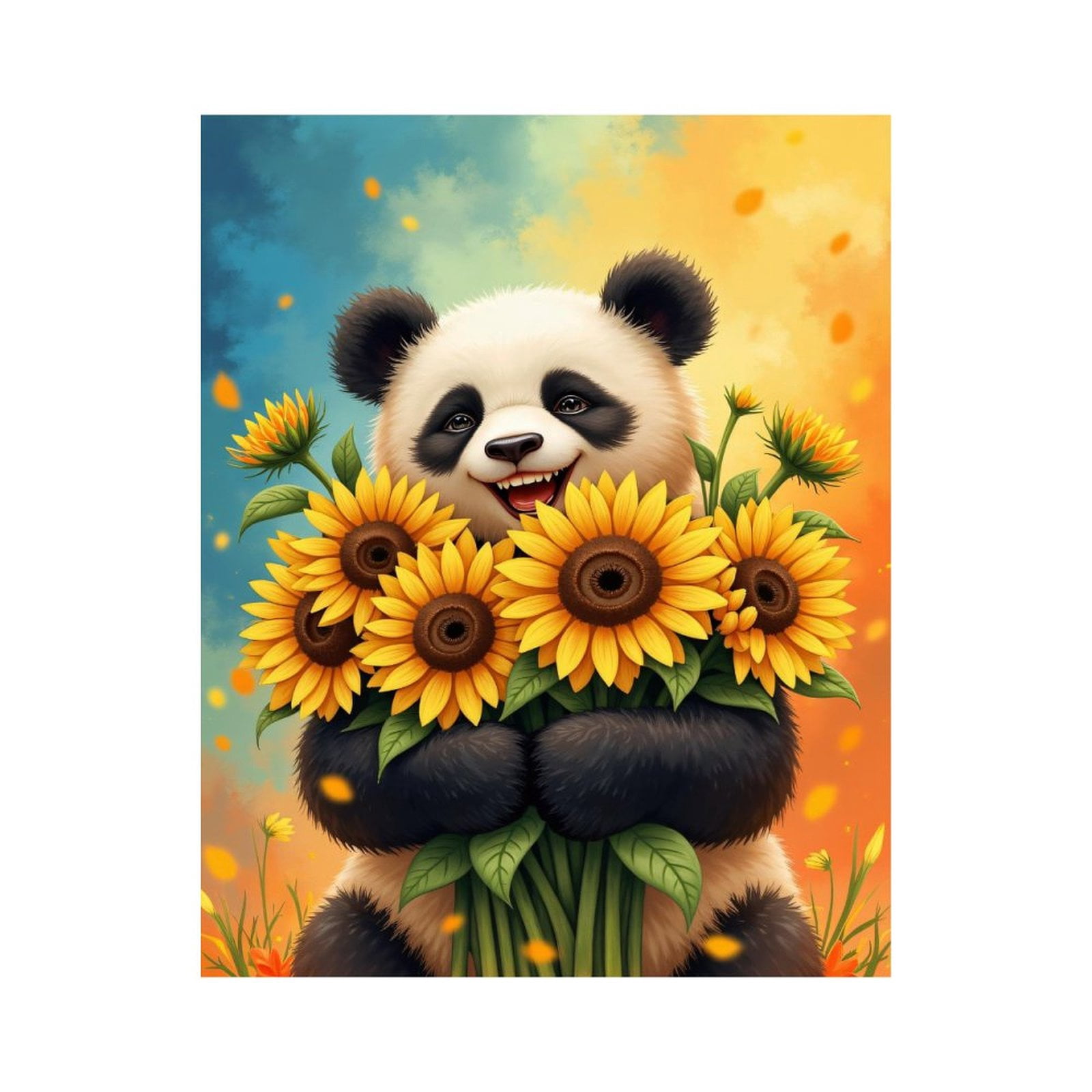 Paint By Numbers Kit for Adults Beginner - DIY Frameless Panda Joy ...
