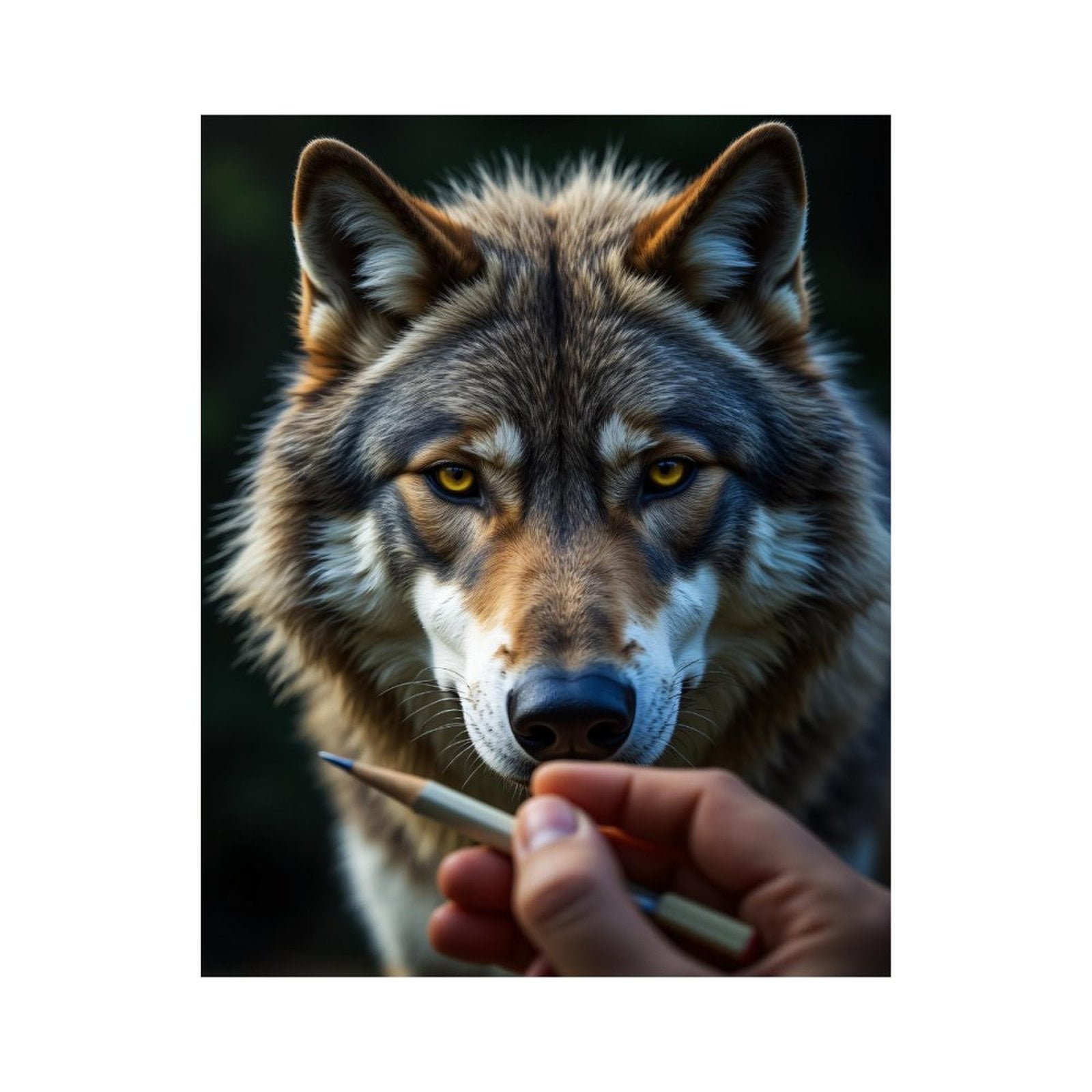 Paint By Numbers Kit for Adults Beginner - DIY Frameless Pencil Wolf ...