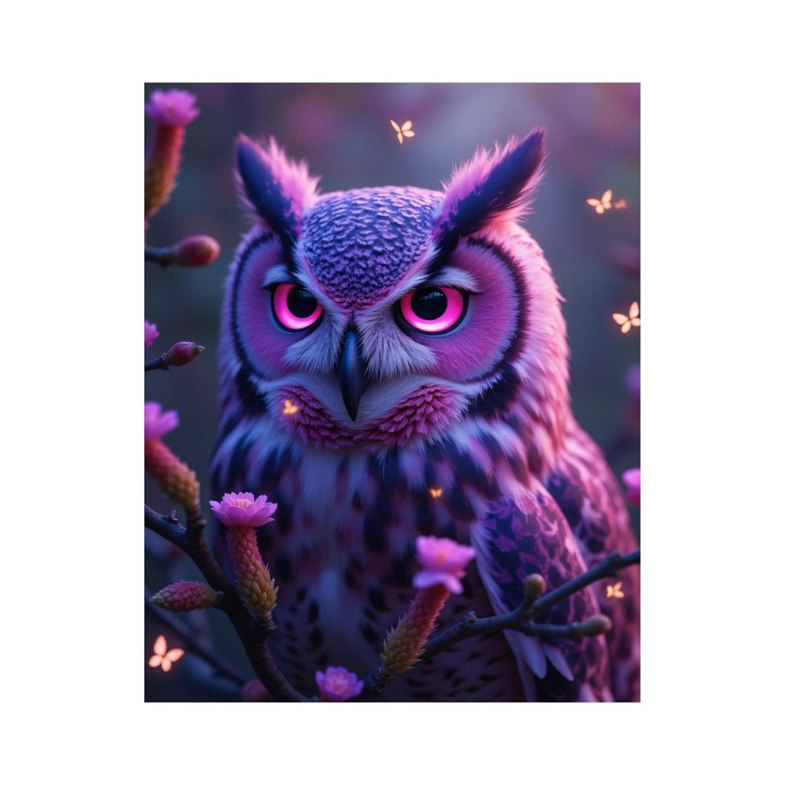 Paint By Numbers Kit for Adults Beginner - DIY Frameless Pink Owl With ...
